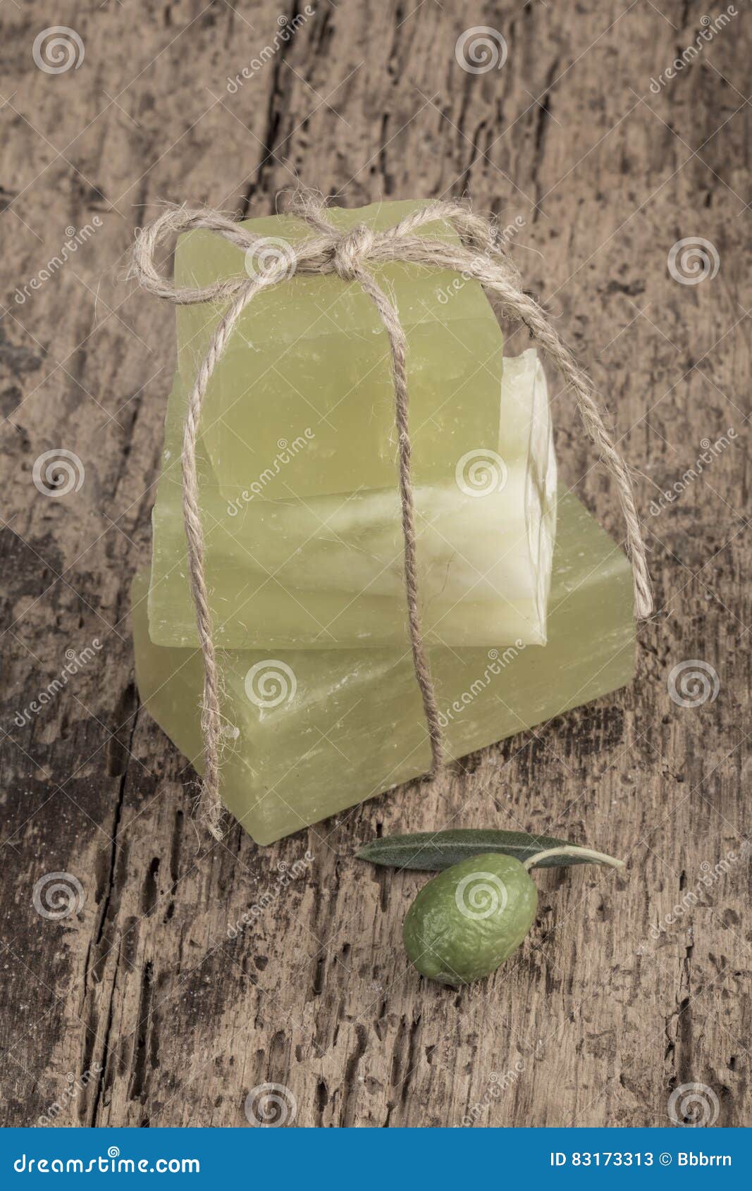 Olive Oil Soap Bars on Wooden Table Stock Image - Image of care ...