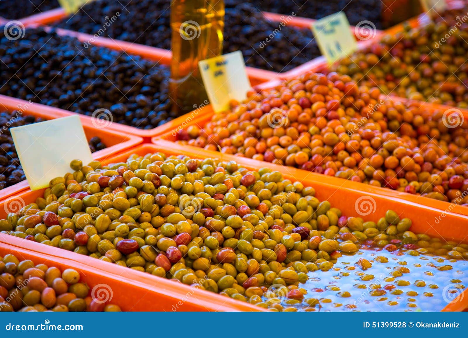 Olive on Open Market Bazaar Stock Photo - Image of mediterranean ...
