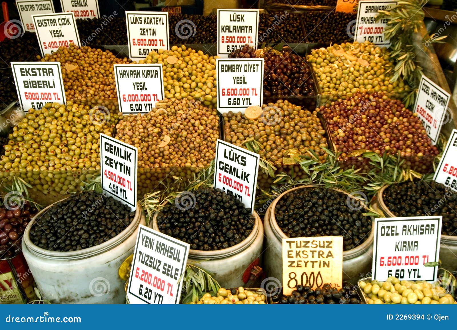 The Olive Shop. Istanbul stock photo. Image of market - 2269394
