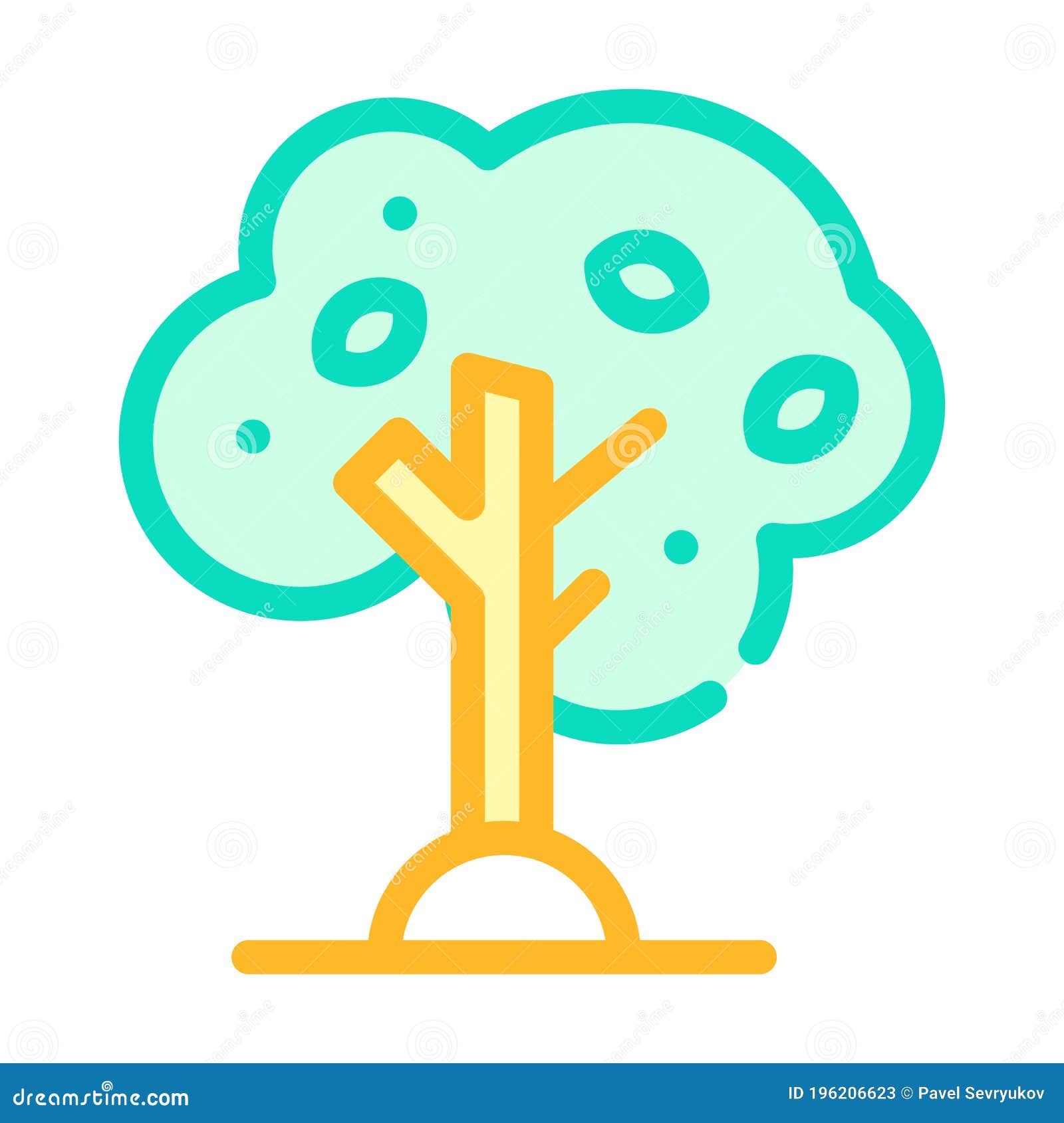 Olive Tree Color Icon Vector Symbol Illustration Stock Vector ...