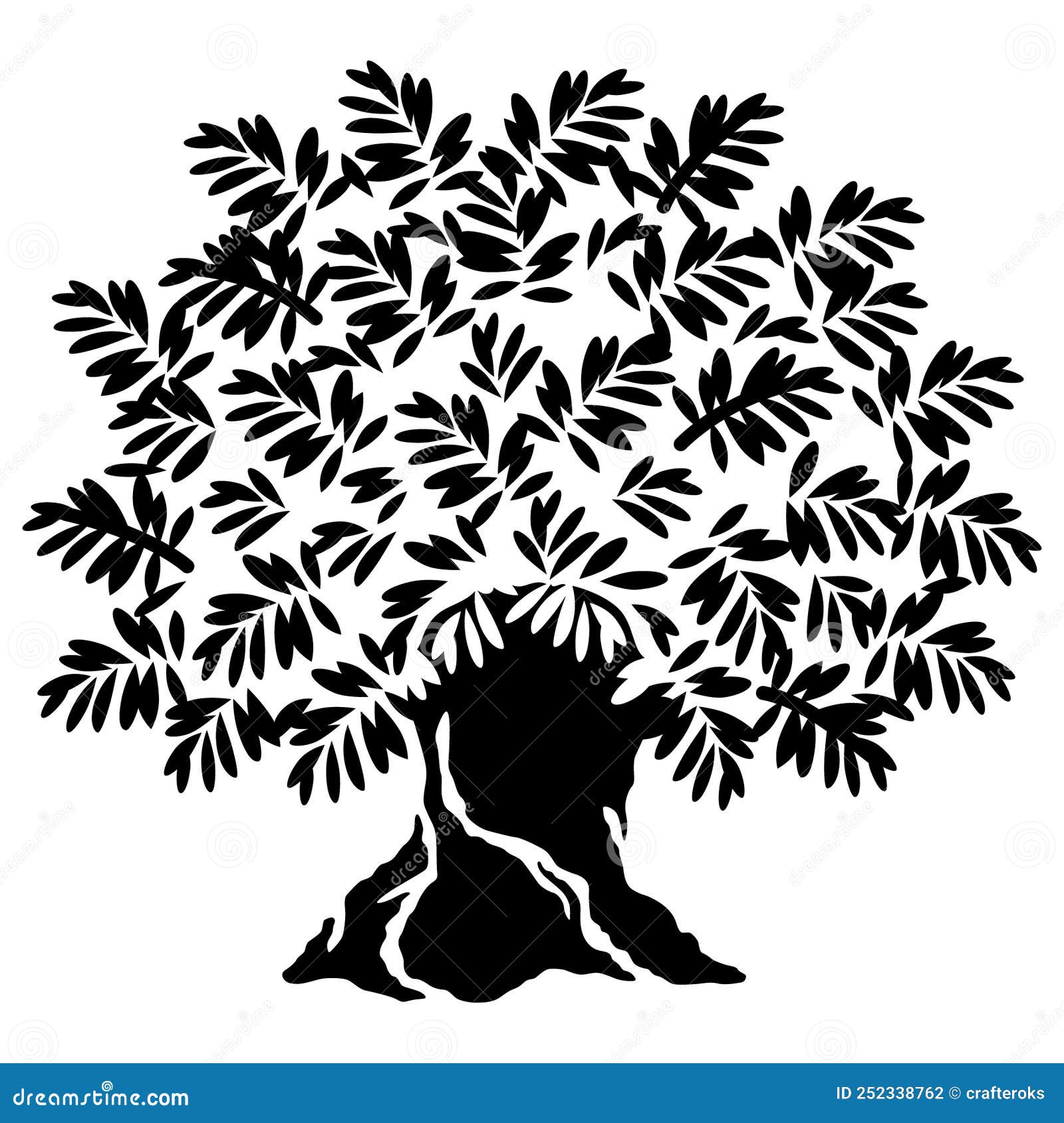 Olive tree EPS vector file stock vector. Illustration of family - 252338762