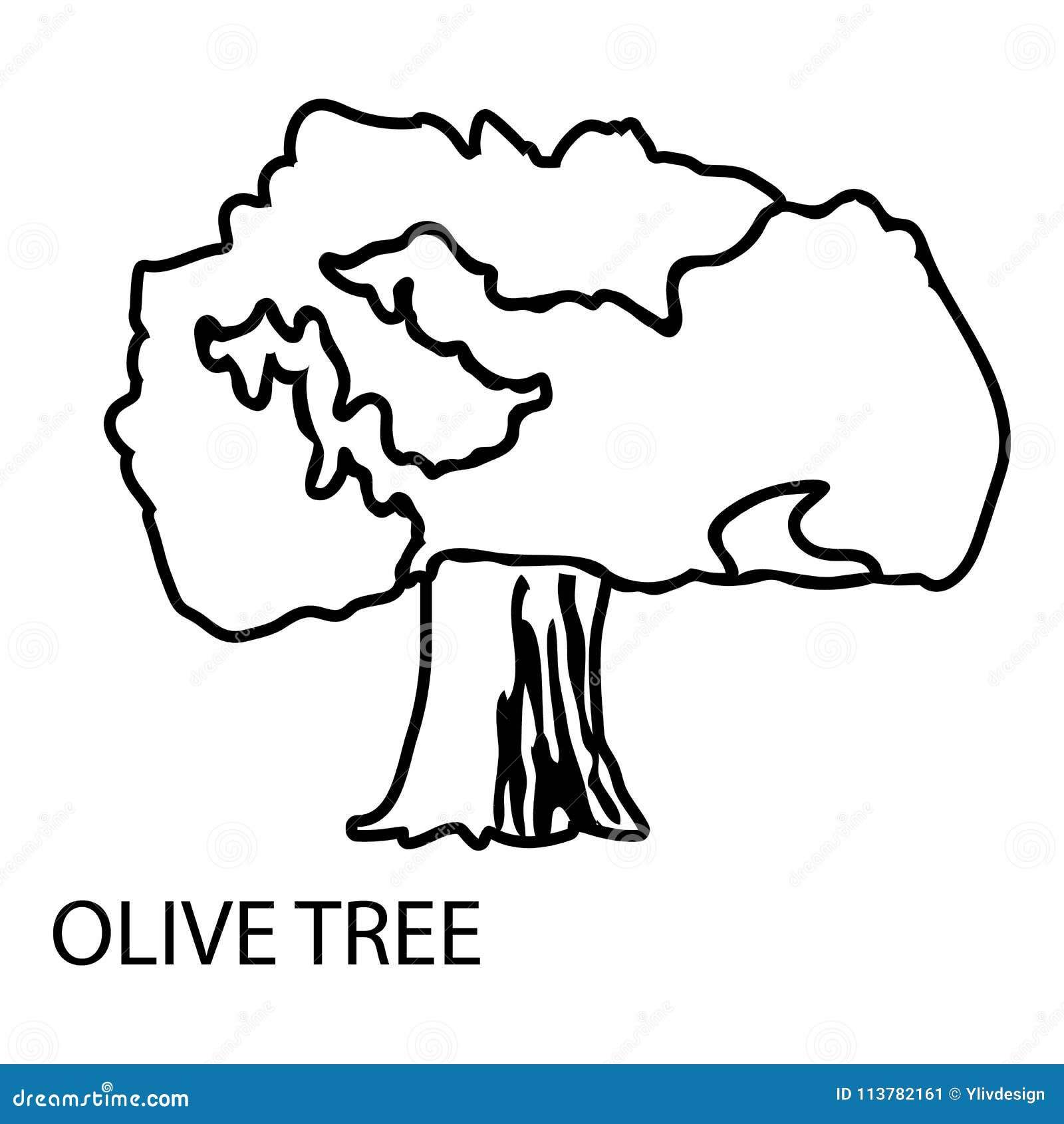 Olive Tree Icon, Outline Style Stock Vector - Illustration of plant ...