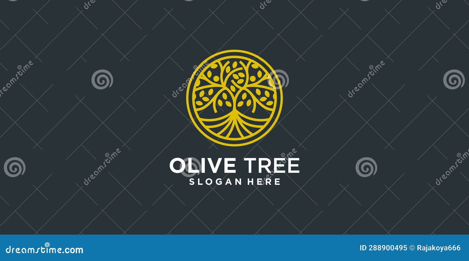 Olive Tree Logo Abstract with Emblem Style Premium Vector Stock Vector ...