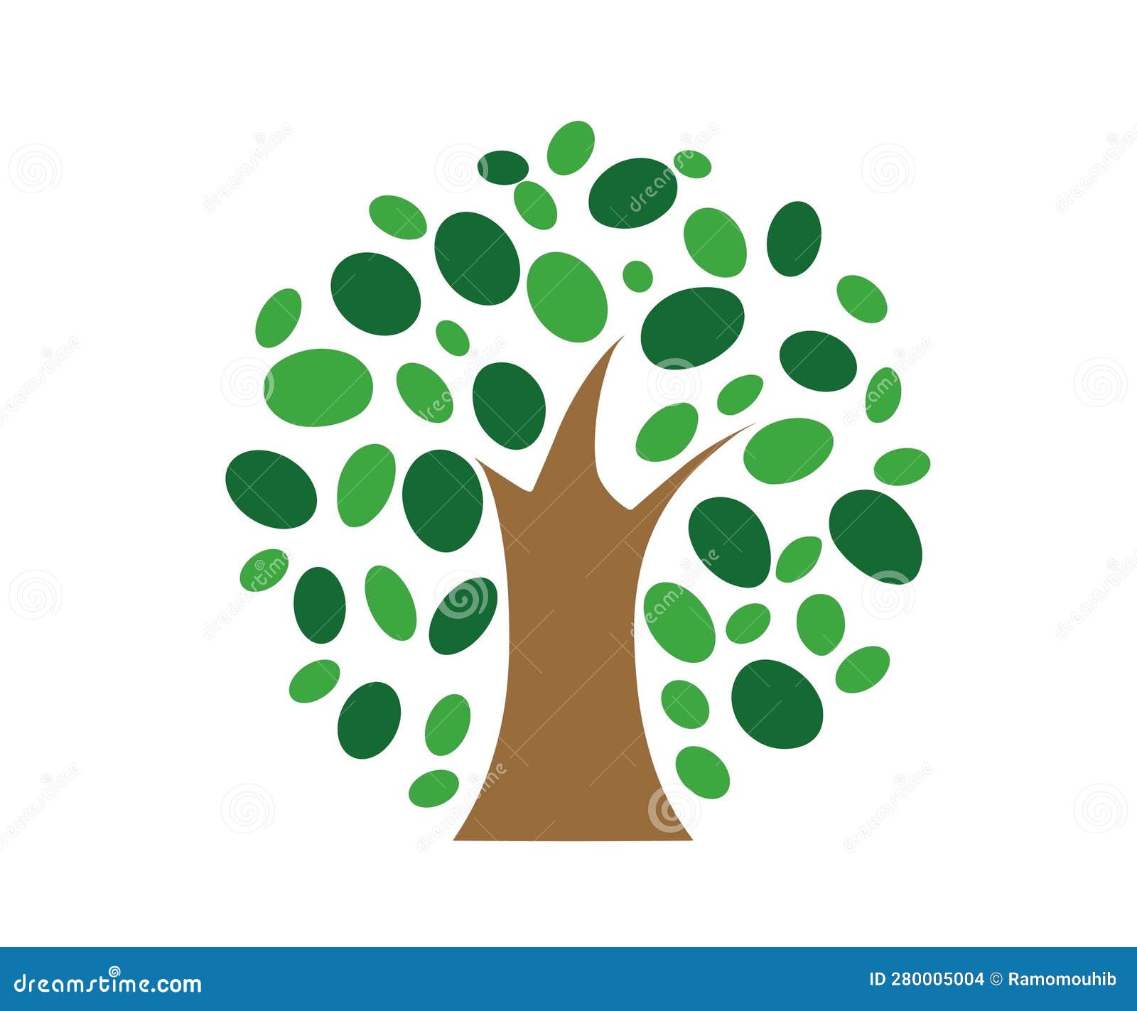 Olive Tree Logo Image Creative Cartoon Design Stock Illustration ...