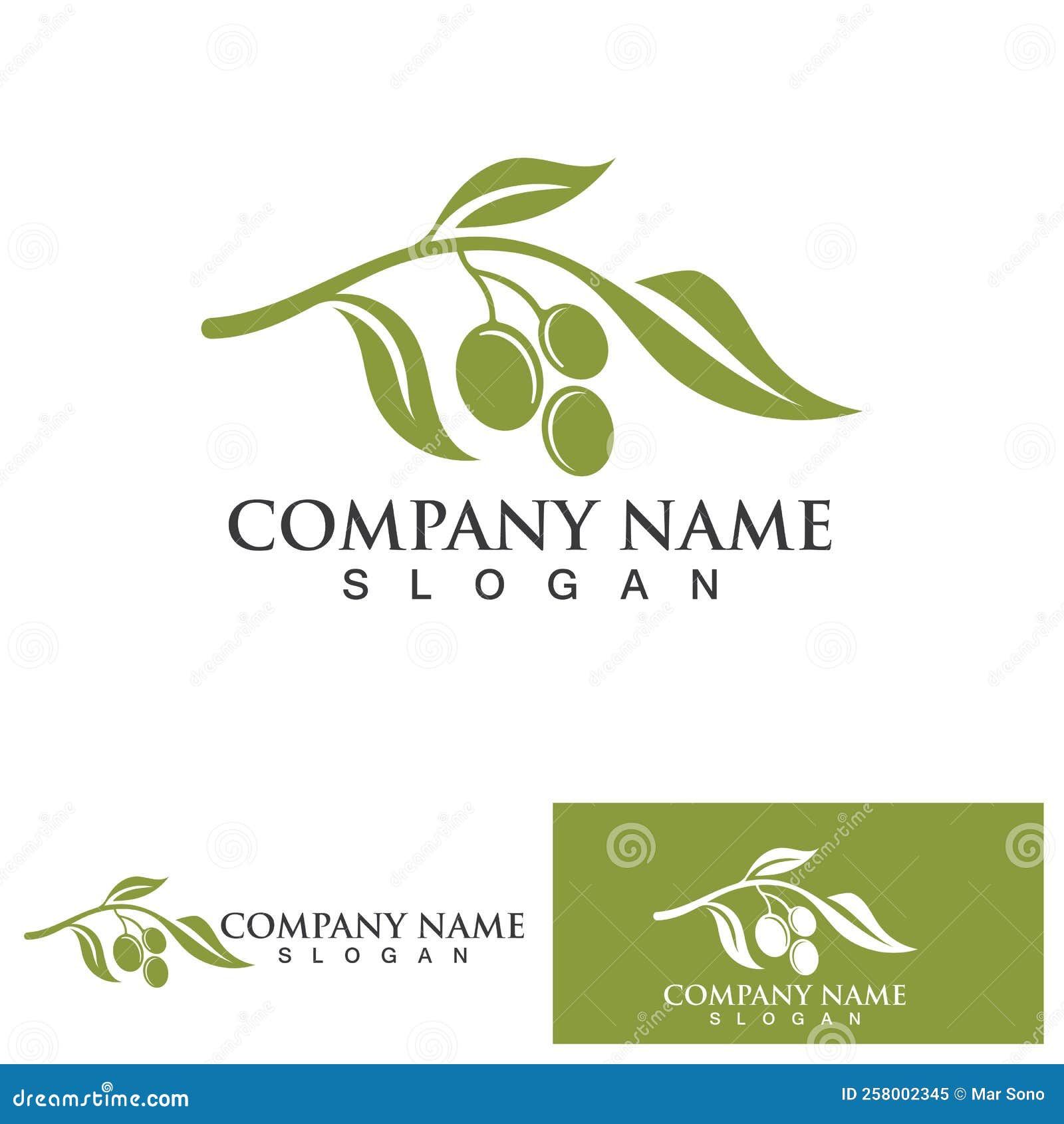 Olive Tree Logo Vector Illustration Design Template Stock Vector ...
