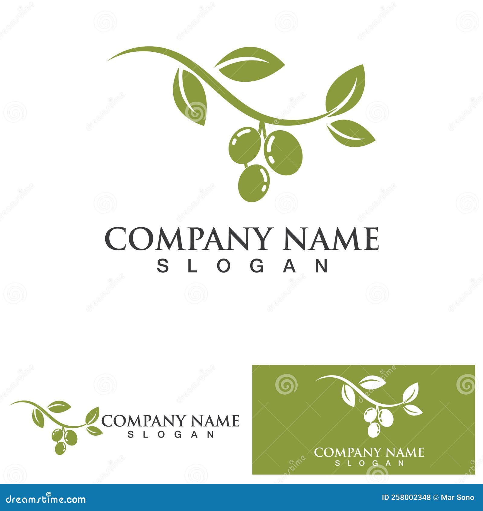 Olive Tree Logo Vector Illustration Design Template Stock Vector ...