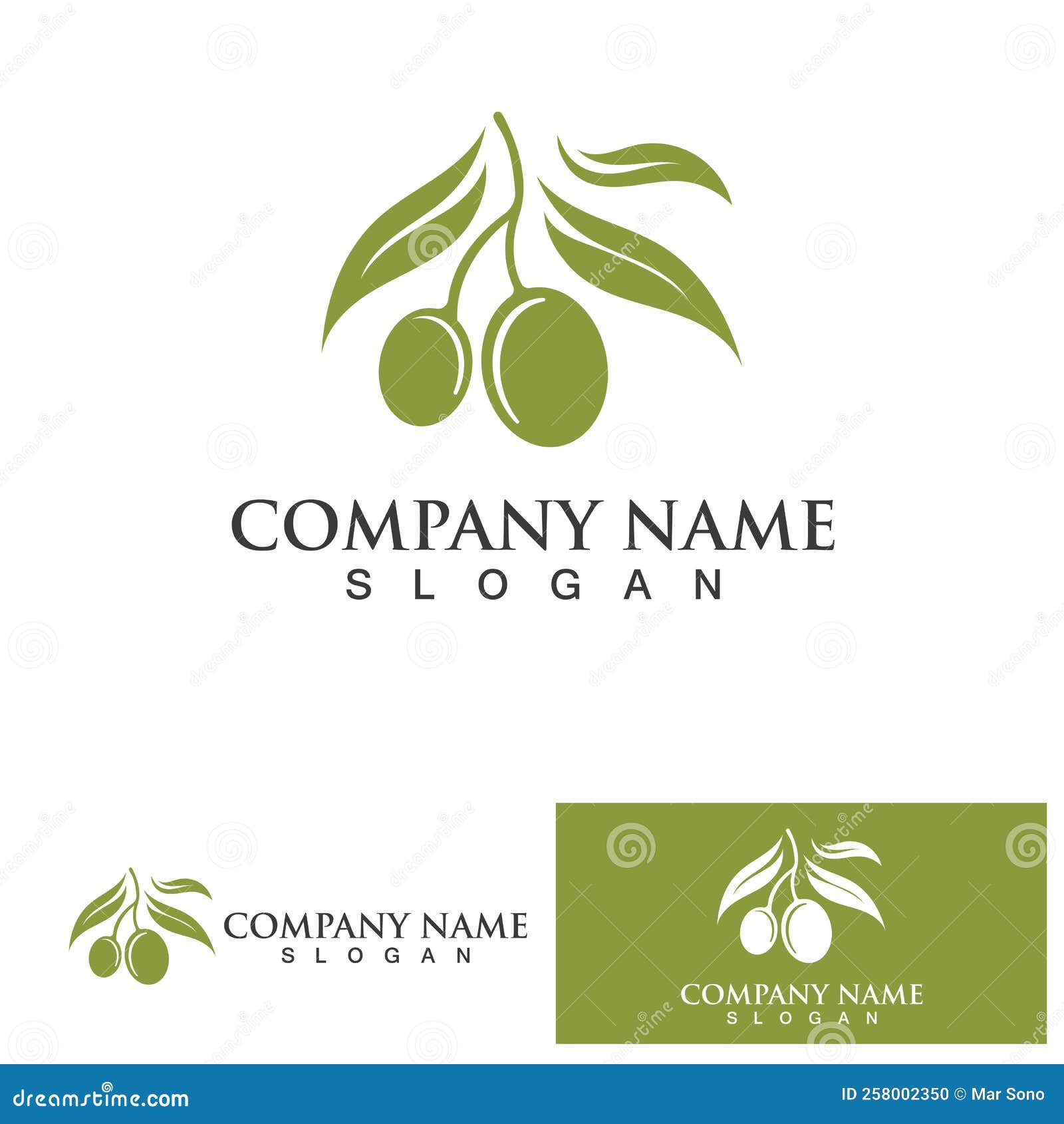 Olive Tree Logo Vector Illustration Design Template Stock Vector ...