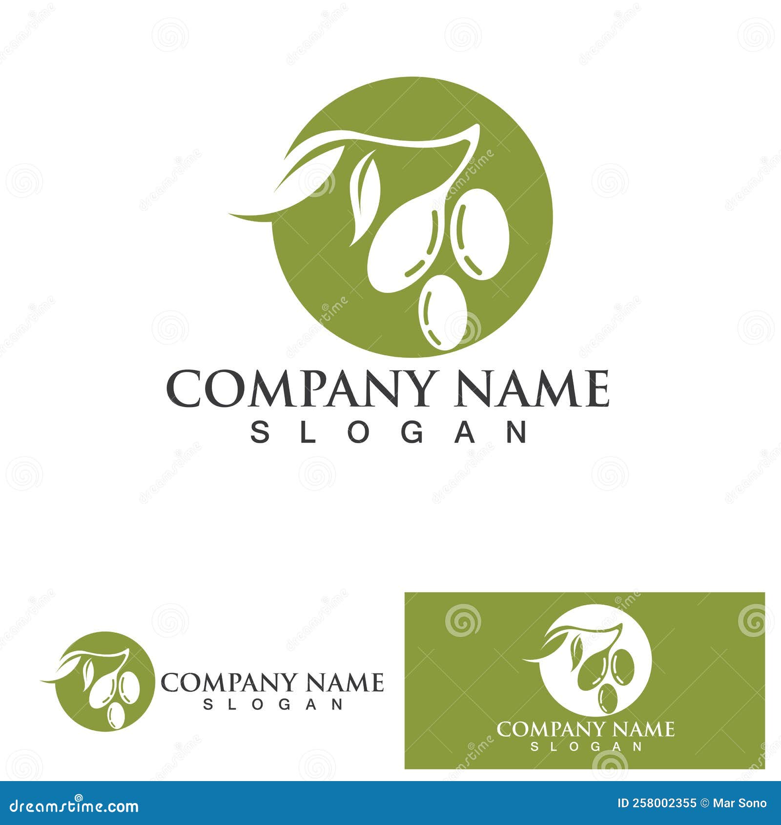 Olive Tree Logo Vector Illustration Design Template Stock Vector ...