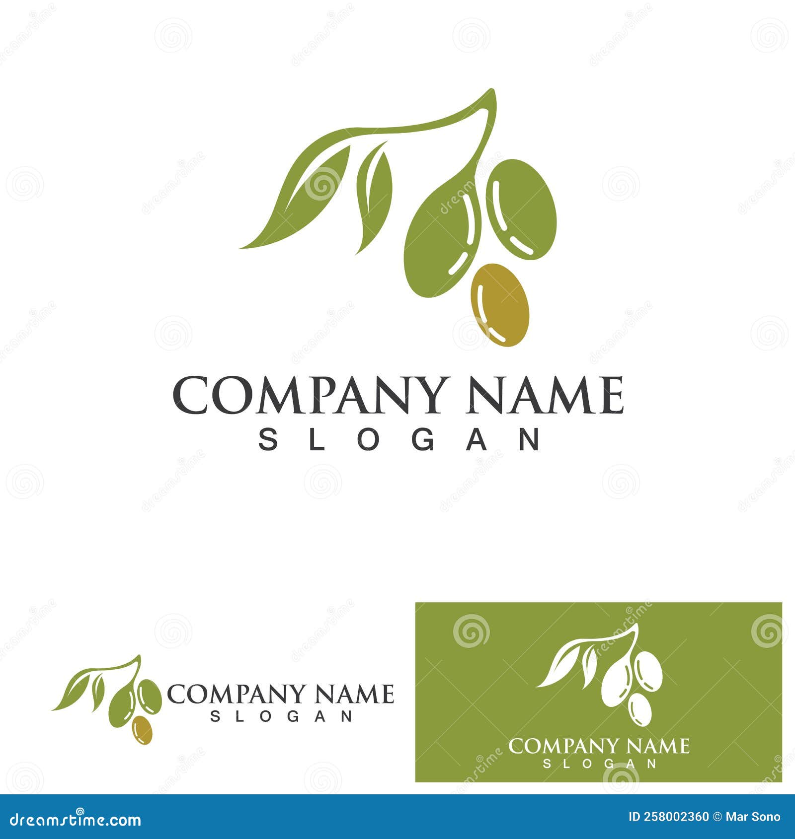 Olive Tree Logo Vector Illustration Design Template Stock Vector ...