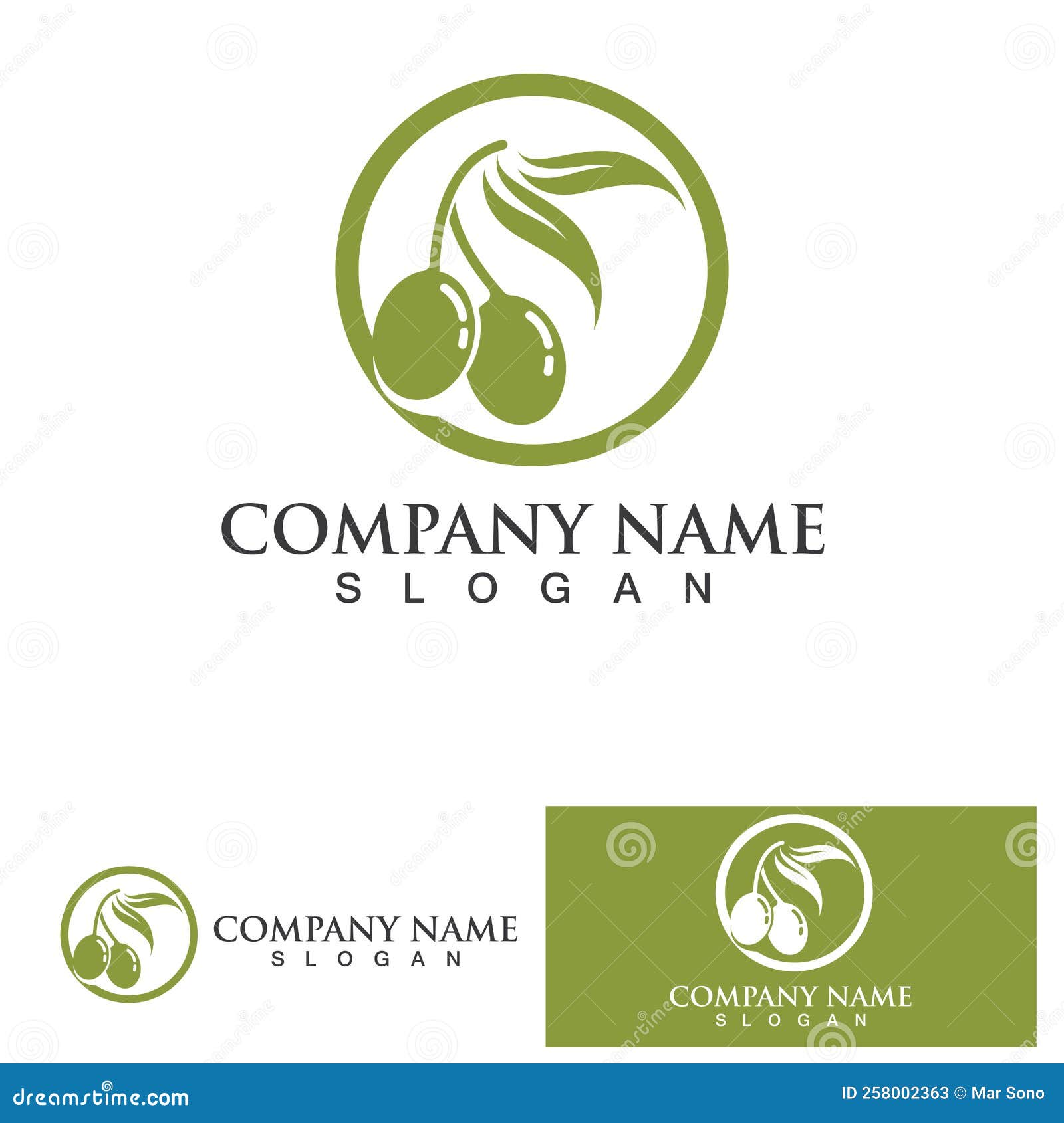 Olive Tree Logo Vector Illustration Design Template Stock Vector ...
