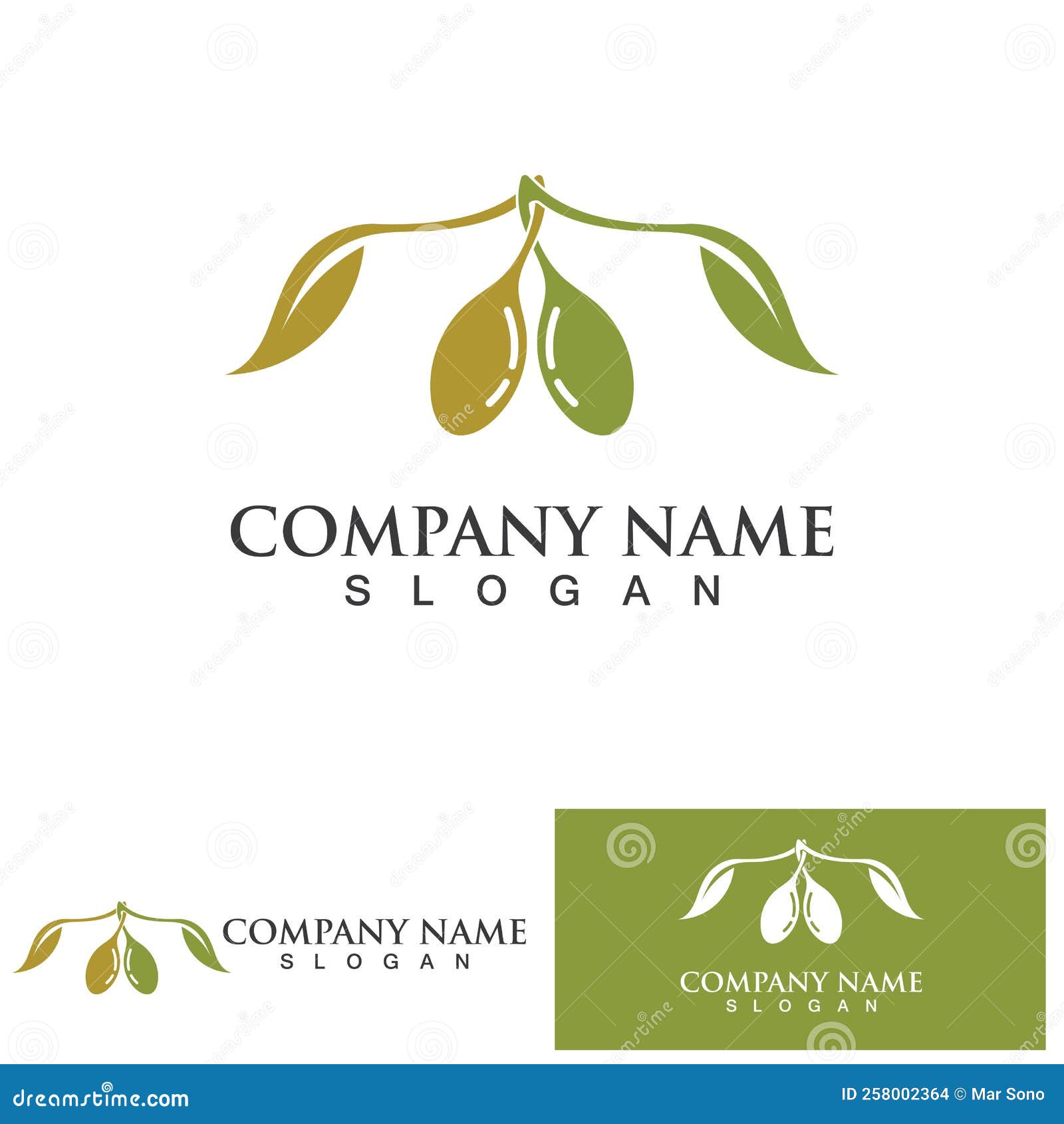 Olive Tree Logo Vector Illustration Design Template Stock Vector ...