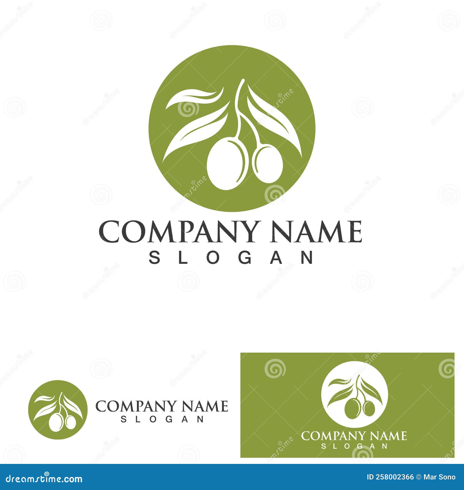 Olive Tree Logo Vector Illustration Design Template Stock Vector ...