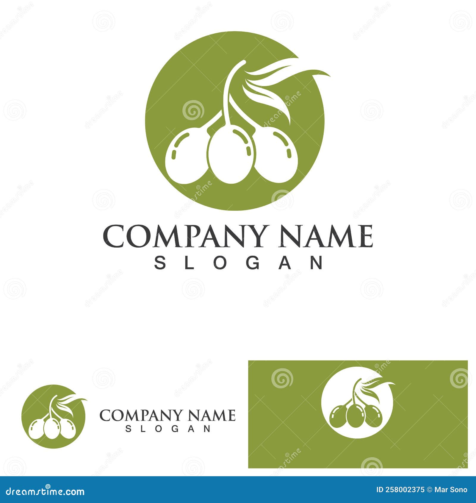 Olive Tree Logo Vector Illustration Design Template Stock Vector ...