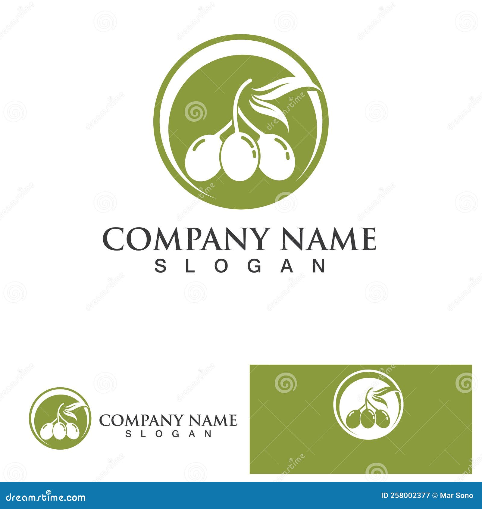 Olive Tree Logo Vector Illustration Design Template Stock Vector ...