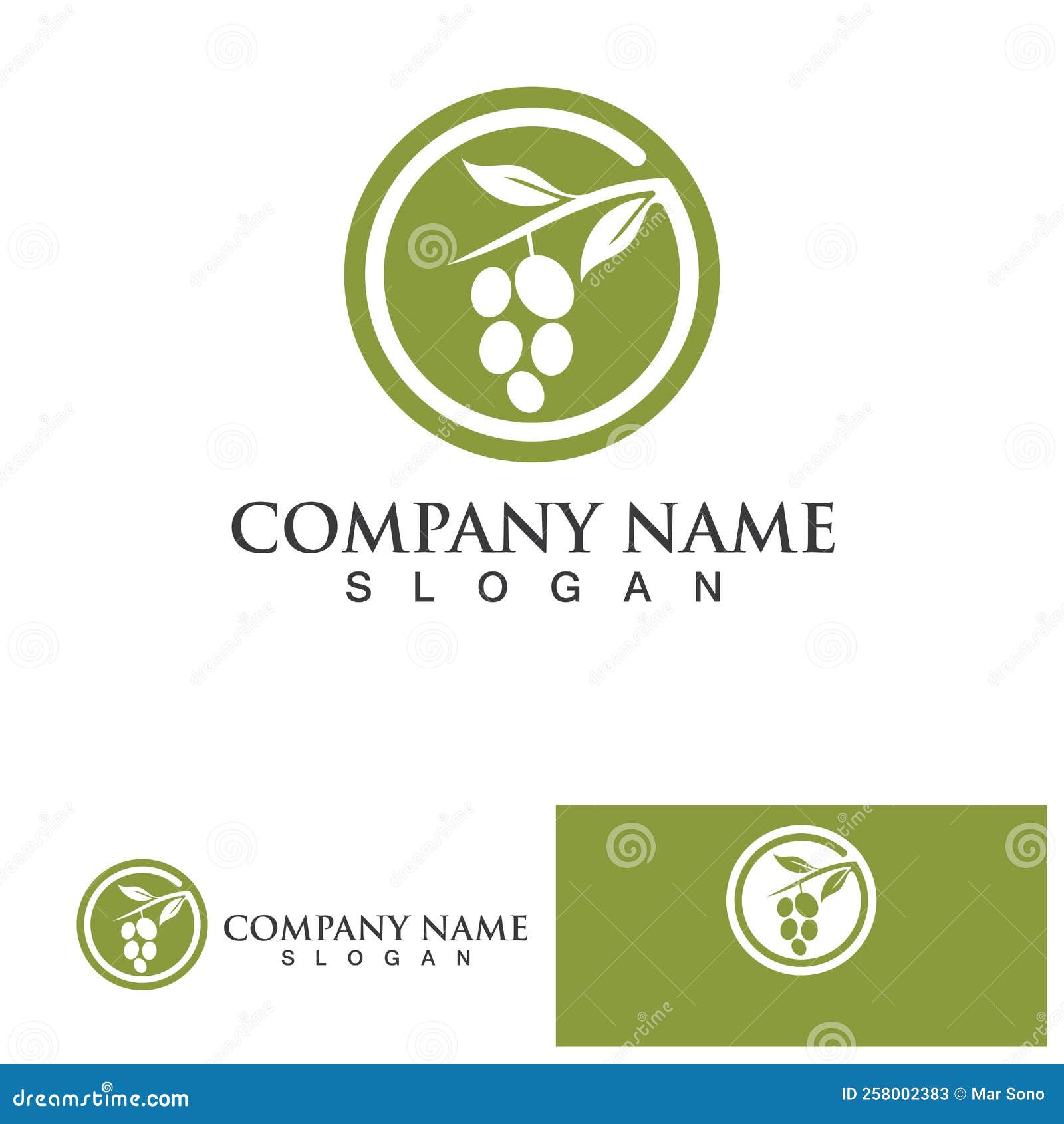 Olive Tree Logo Vector Illustration Design Template Stock Vector ...