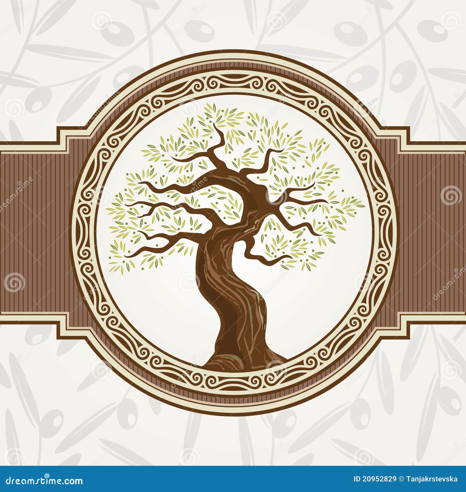 Olive tree vector stock vector. Illustration of element - 20952829