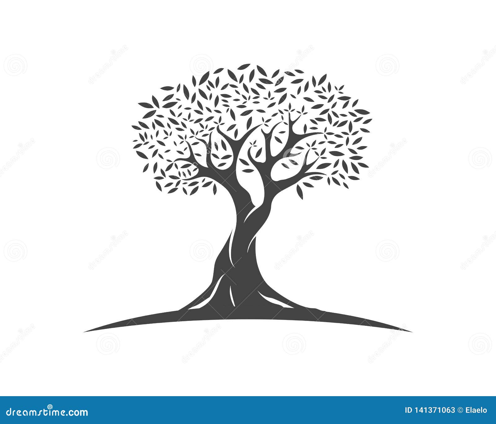 Olive Tree Vector Illustration Stock Vector - Illustration of floral ...