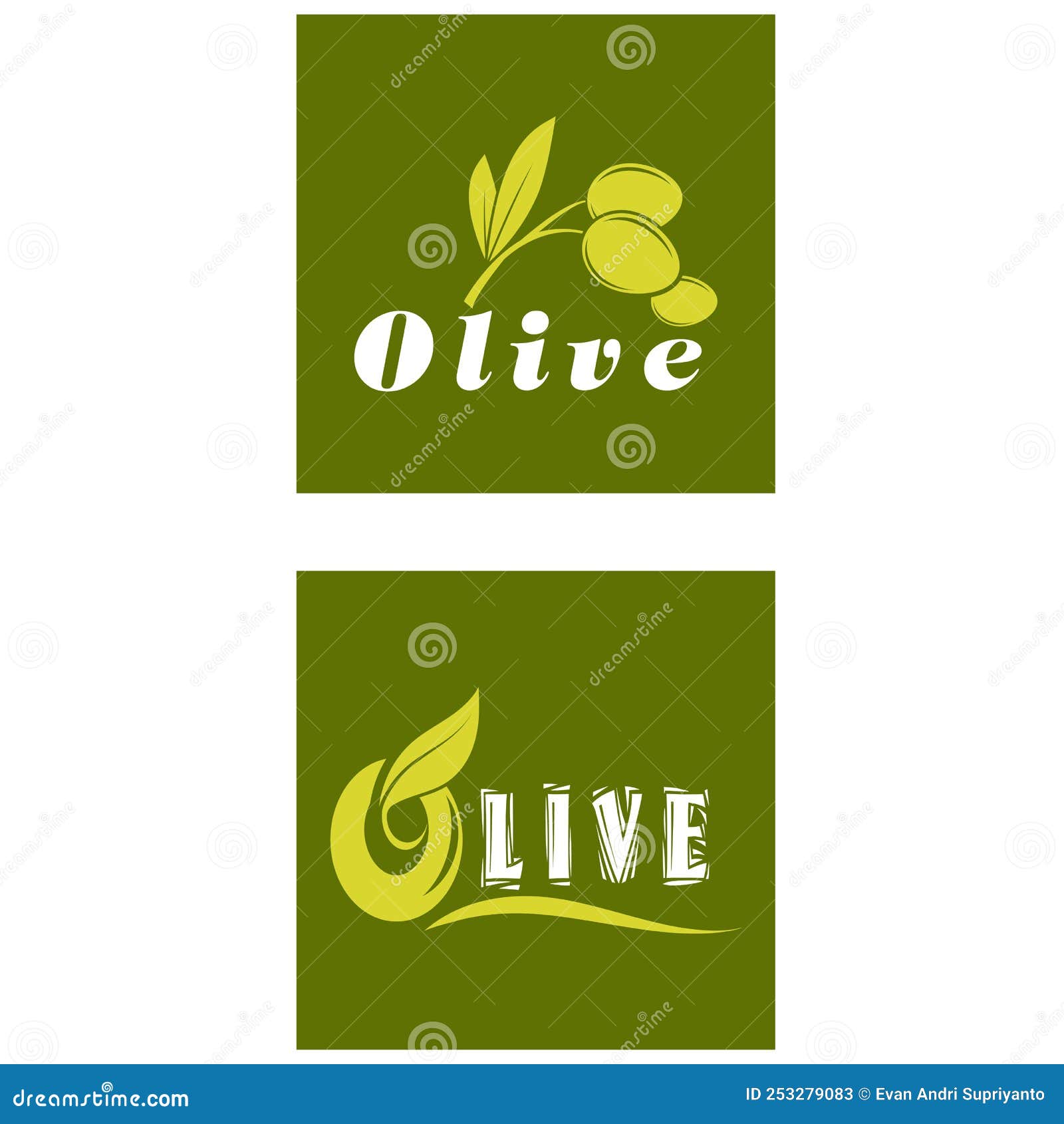 Olive Tree Vector Illustration Design Template Stock Vector ...