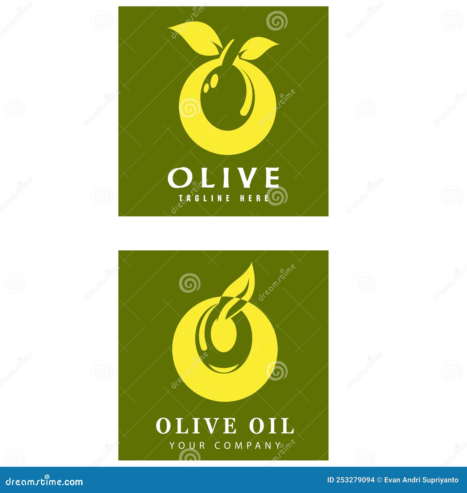 Olive Tree Vector Illustration Design Template Stock Vector ...