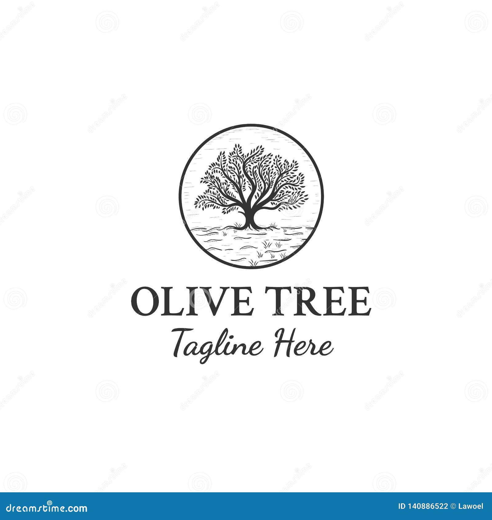 Olive Trees Logo Designs Inspiration Stock Vector - Illustration of ...