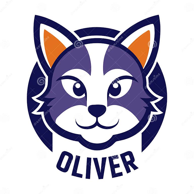 Oliver Cat Head Mascot Logo Stock Illustration - Illustration of mammal ...