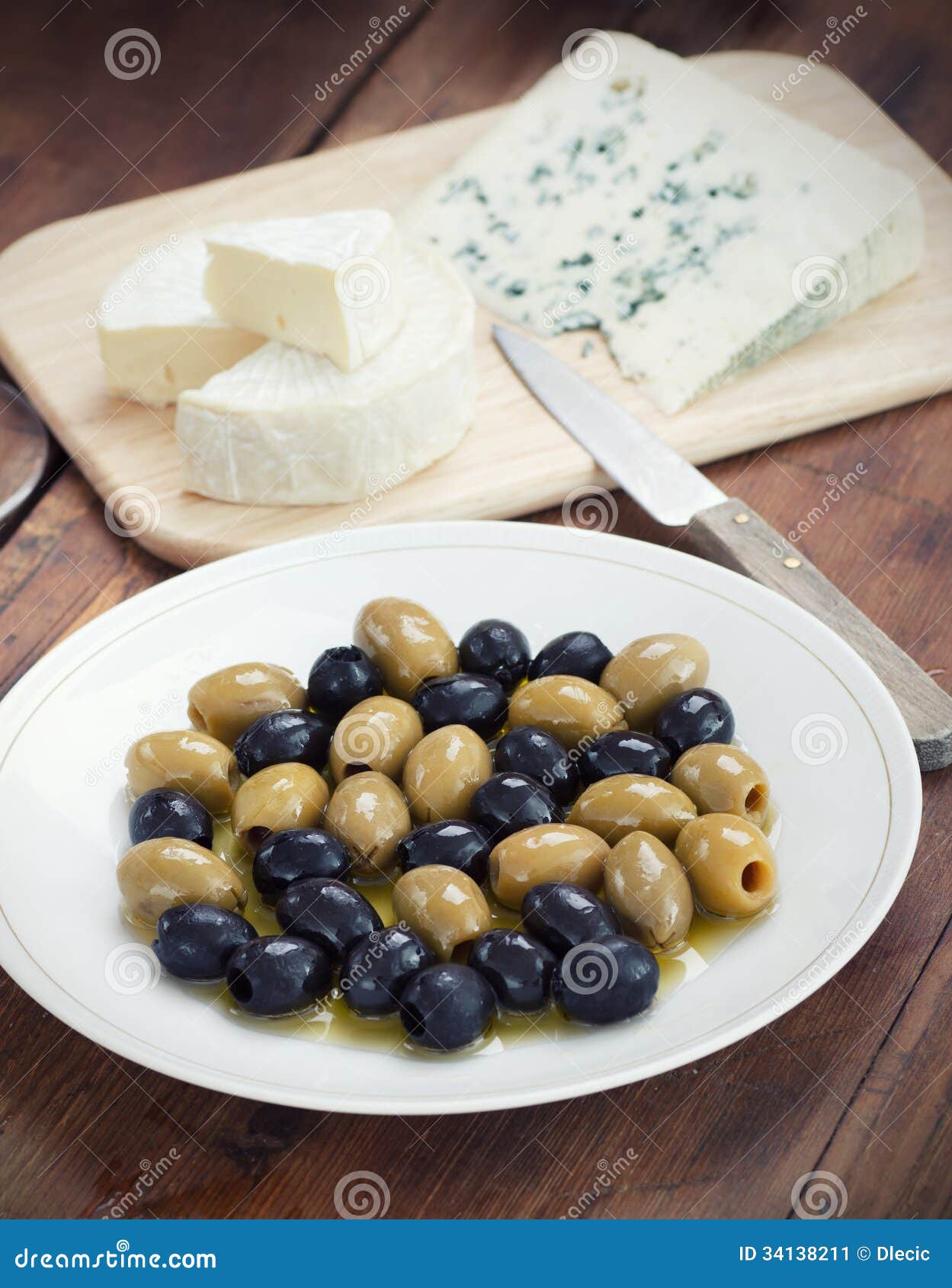 Olives and cheese stock image. Image of delicatessen - 34138211