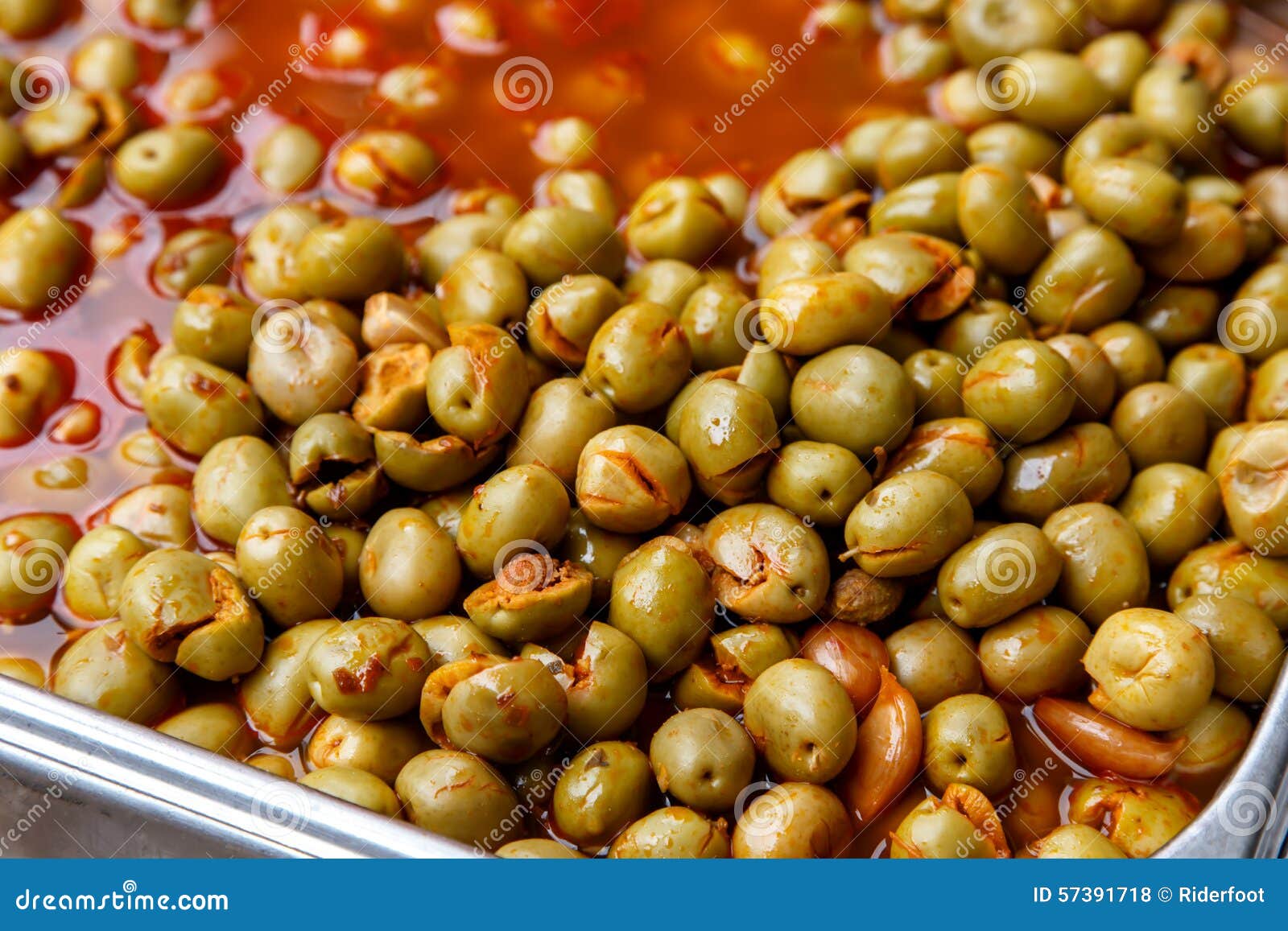 Olives in Conserve in a Pot Stock Photo - Image of natural, appetizer ...