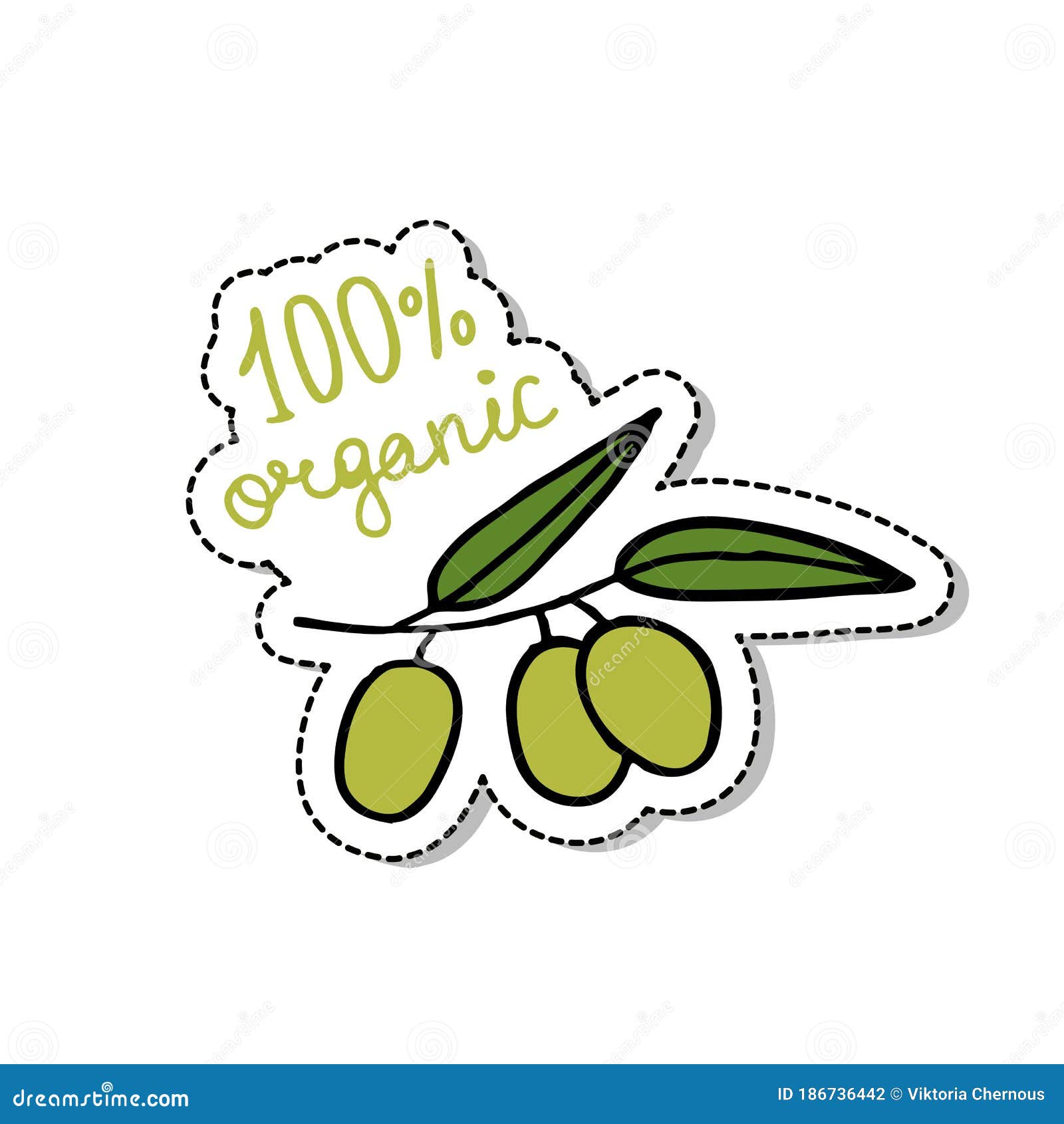 Olives Doodle Icon, Vector Color Sticker Illustration Stock ...