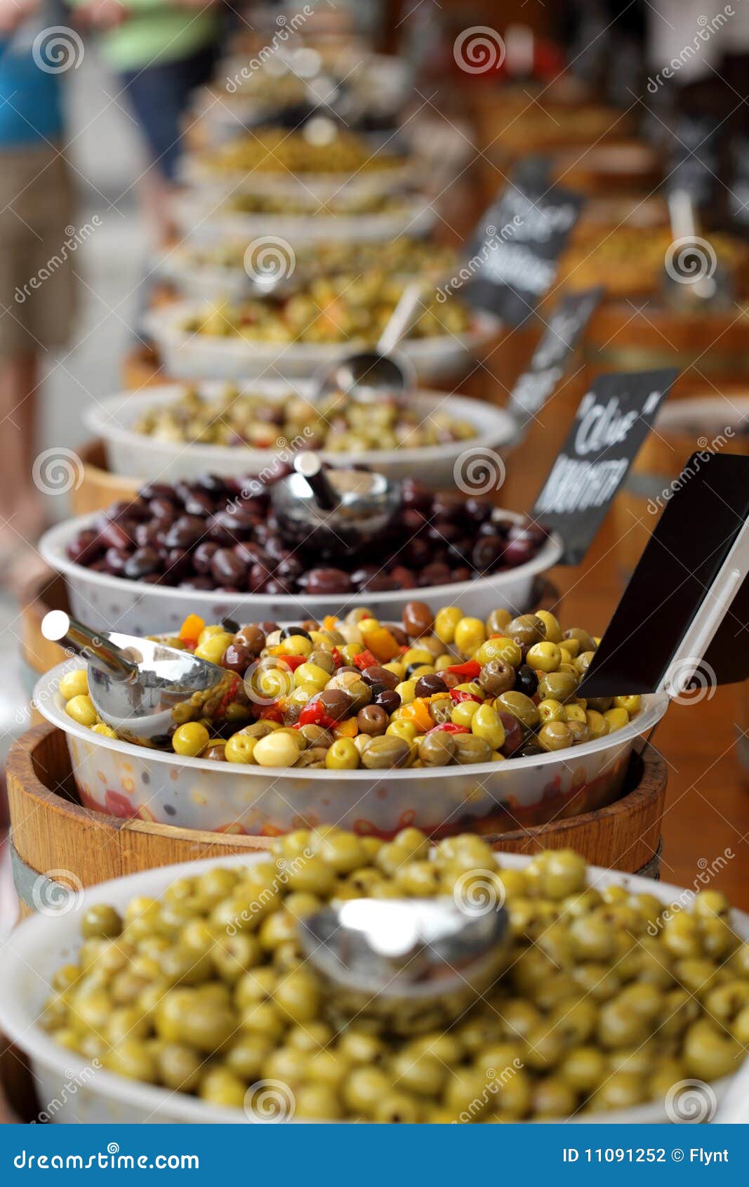 Olives on a French Market Stall Stock Photo - Image of organic ...