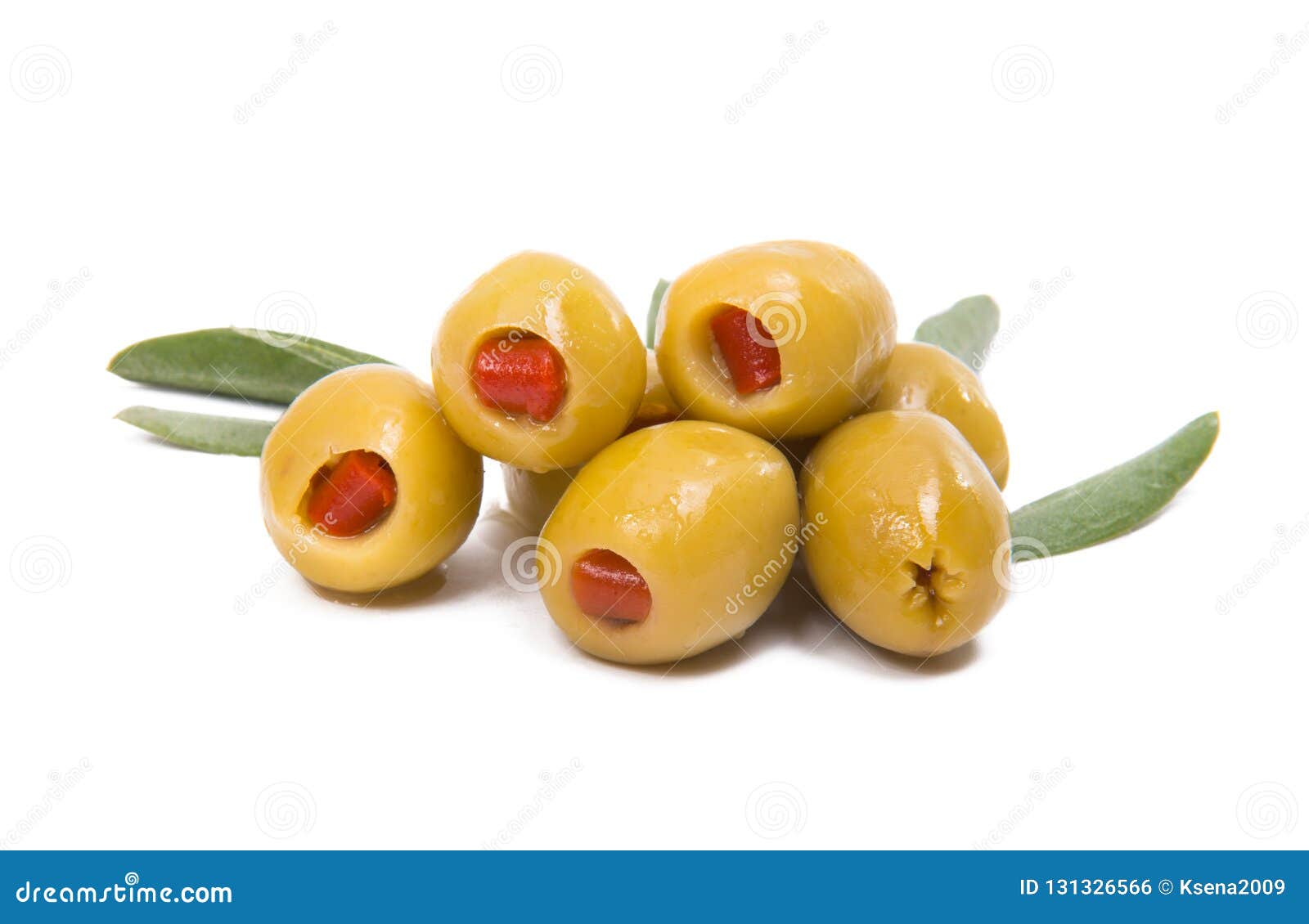 Olives with Leaves Isolated Stock Photo - Image of vegetarian, yellow ...