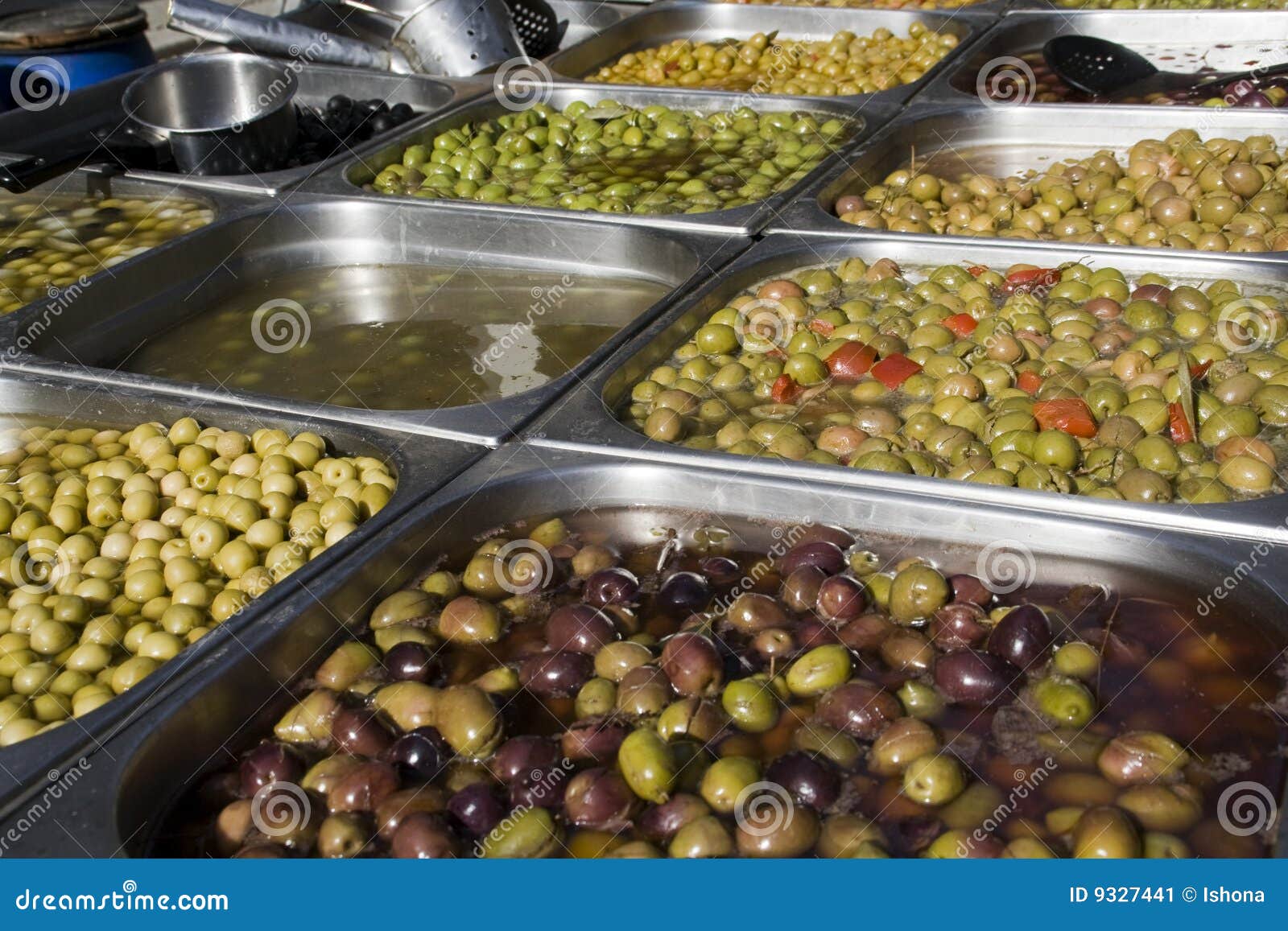 Olives at the market stock image. Image of nature, leaf - 9327441