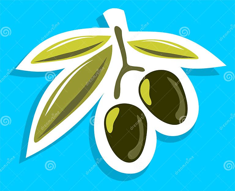 Olives stock illustration. Illustration of fruit, blue - 43911340