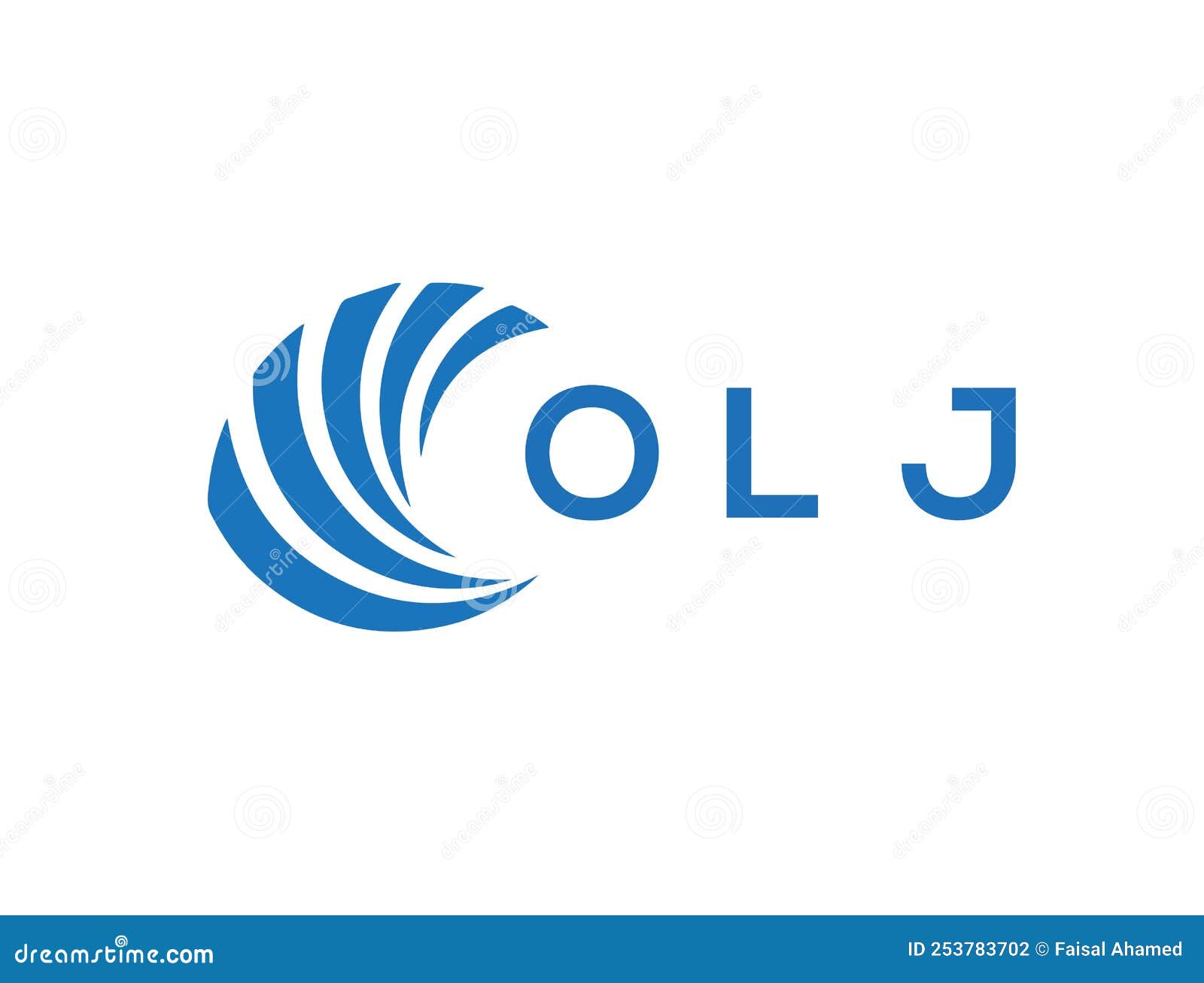 OLJ Letter Logo Design on White Background. OLJ Creative Circle Letter ...