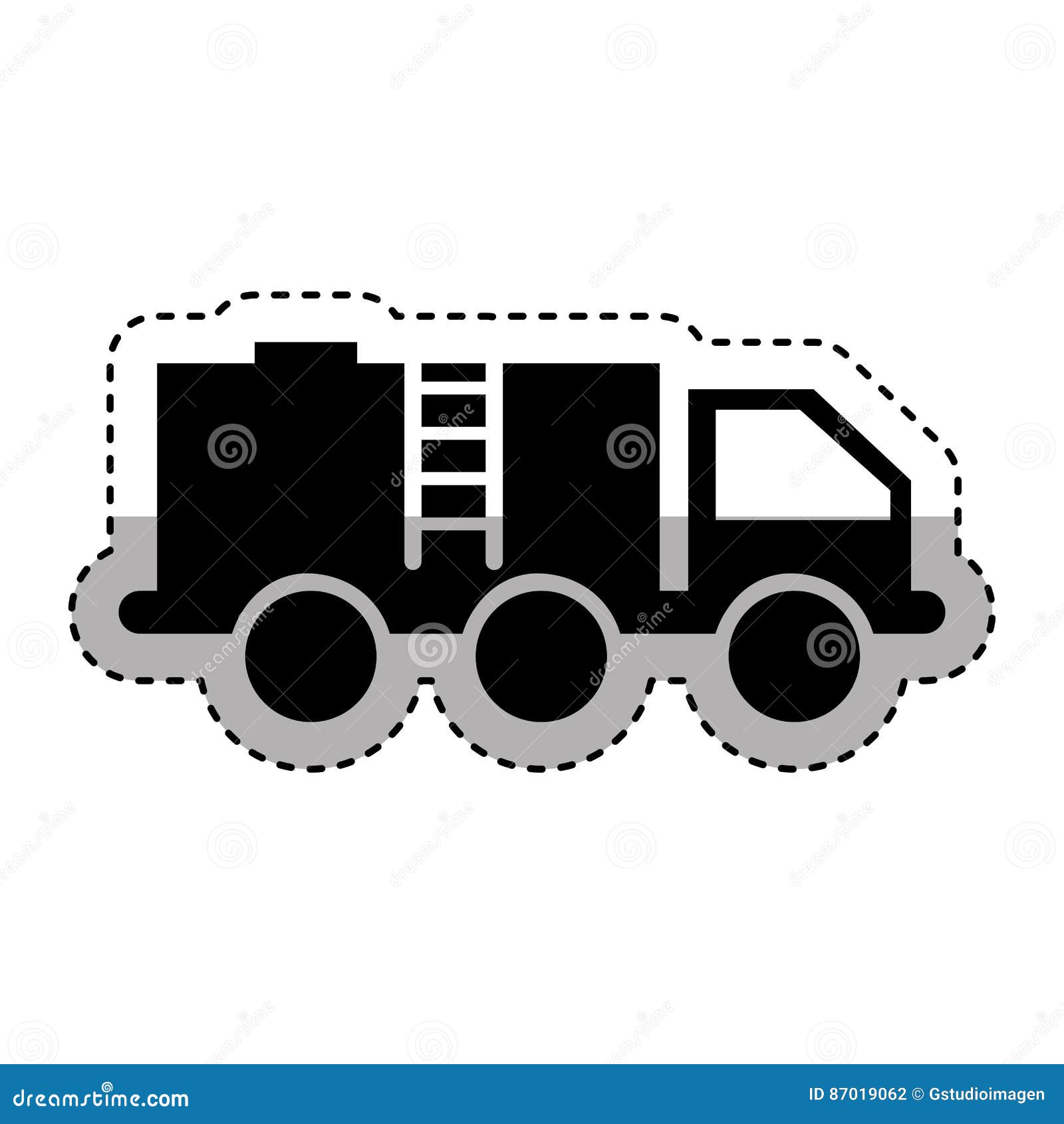 Olje- Lastbil Isolerad Symbol Vektor Illustrationer - Illustration av ...