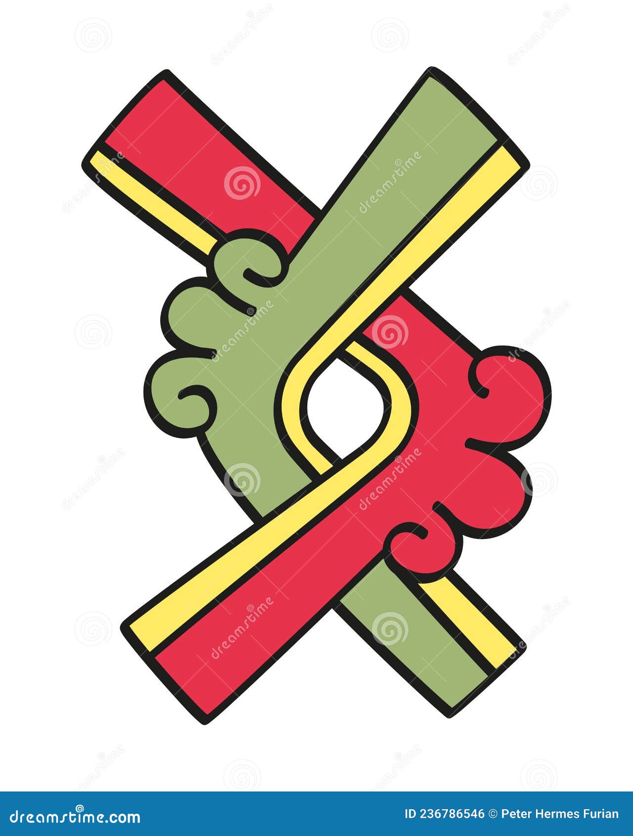 Ollin, a Symbol for Movement in the Aztec Cosmology Stock Illustration ...