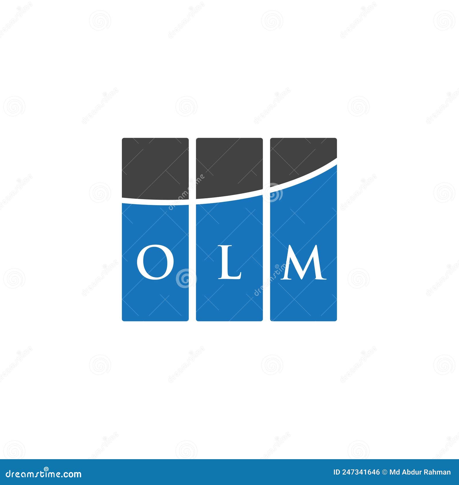 OLM Letter Logo Design On WHITE Background. OLM Creative Initials ...