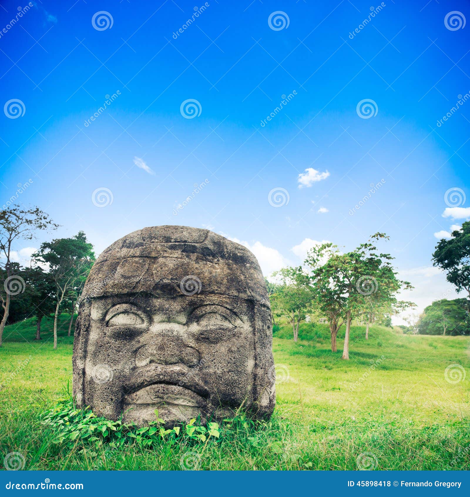 Olmec Face Royalty-Free Stock Image | CartoonDealer.com #44547574