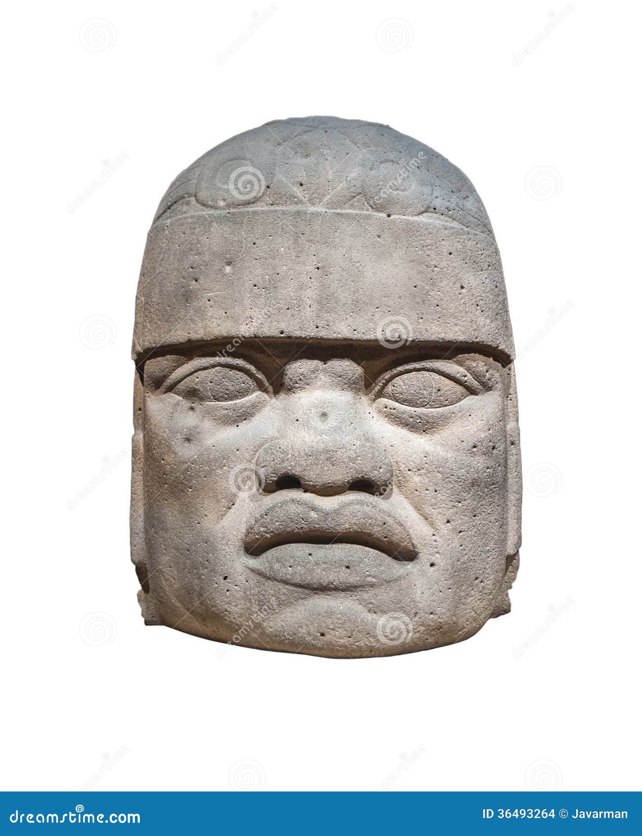 Olmec Colossal Head Isolated Stock Photo - Image of people, face: 36493264