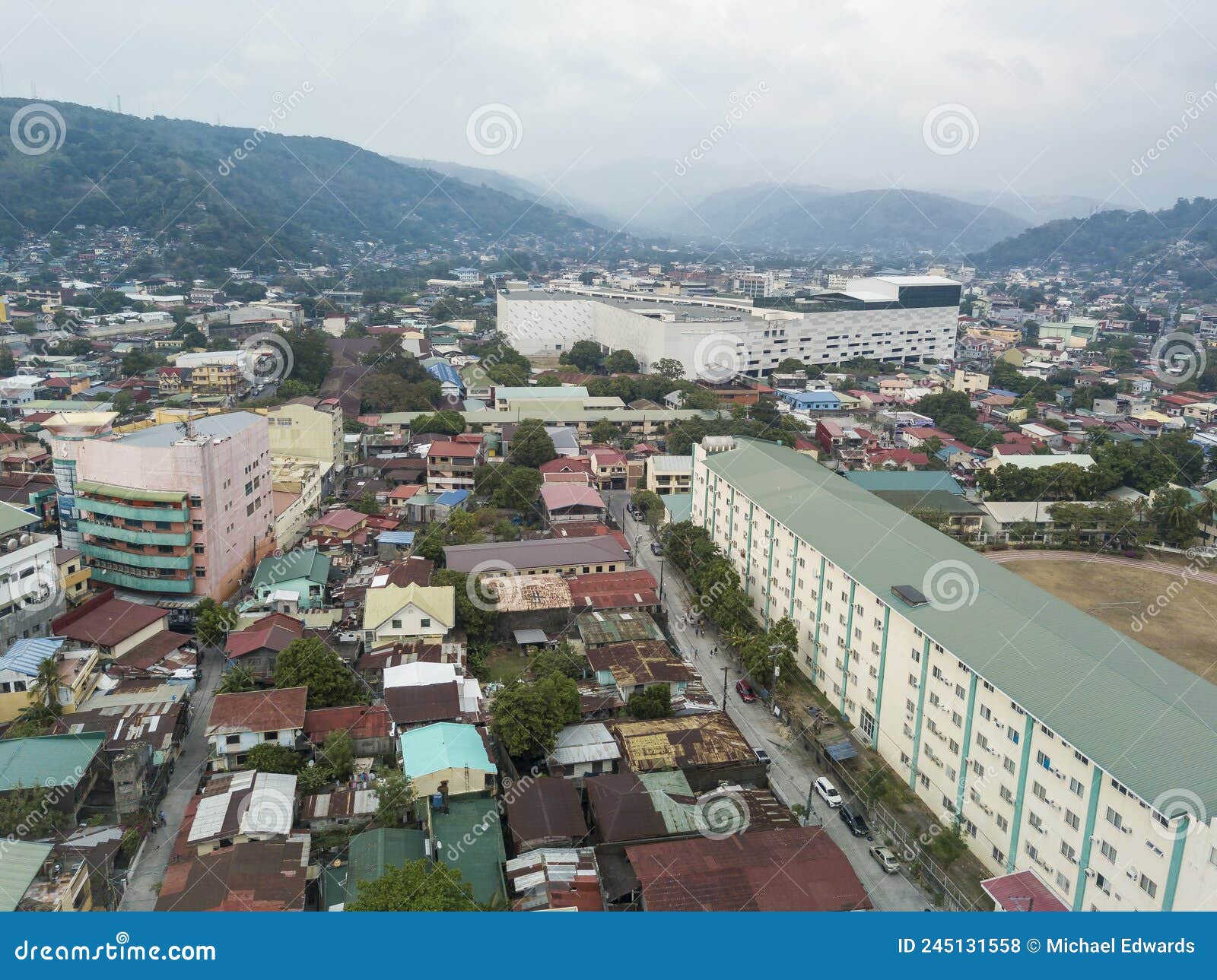 Olongapo Zambales Philippines Aerial Of The Cityscape Of Olongapo