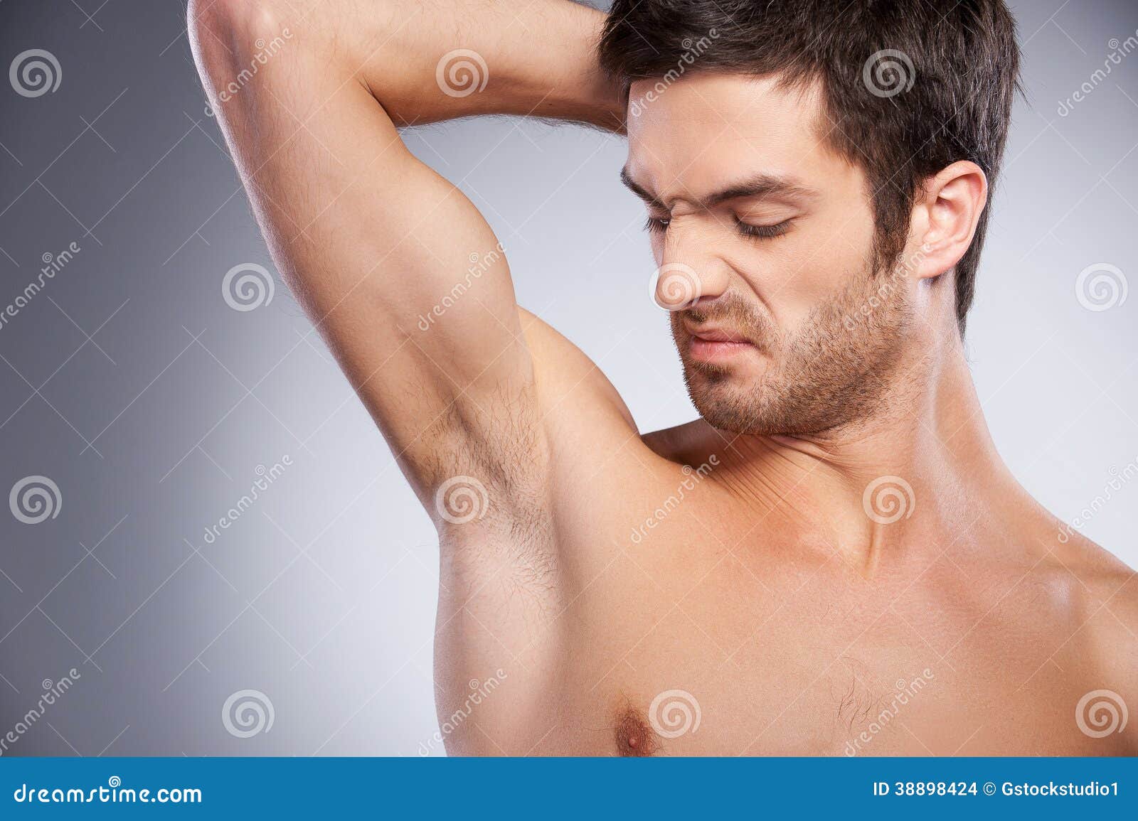 Olor desagradable. foto de archivo. Imagen de salud, brazo - 38898424