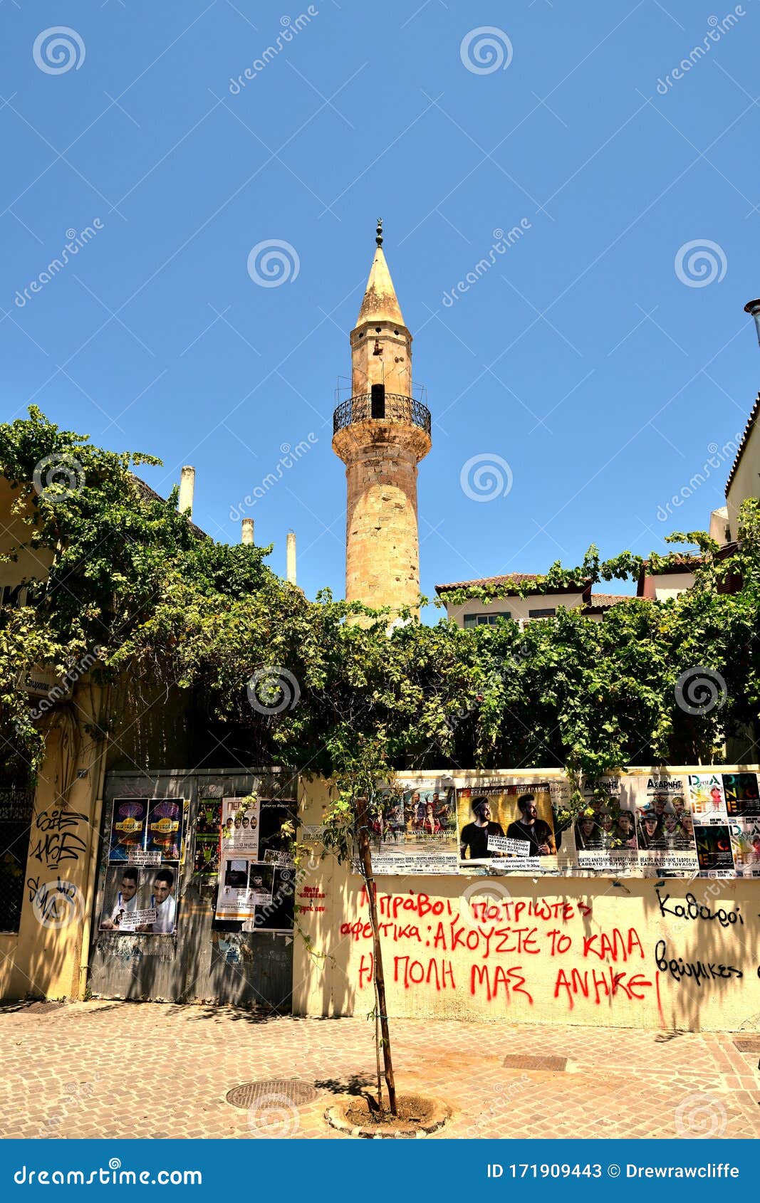 Olourful Graffiti and Posters Below the Grape Vines Editorial Stock ...