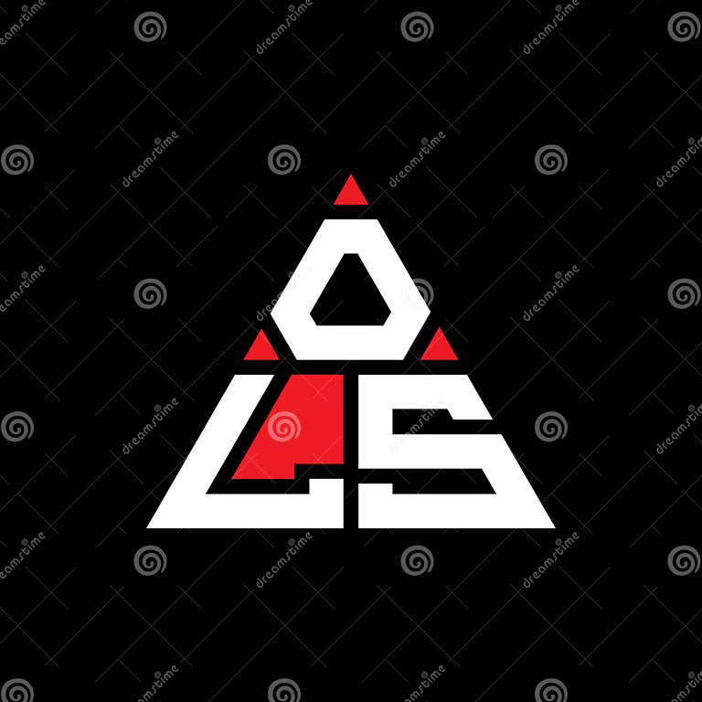 OLS Triangle Letter Logo Design with Triangle Shape. OLS Triangle Logo ...