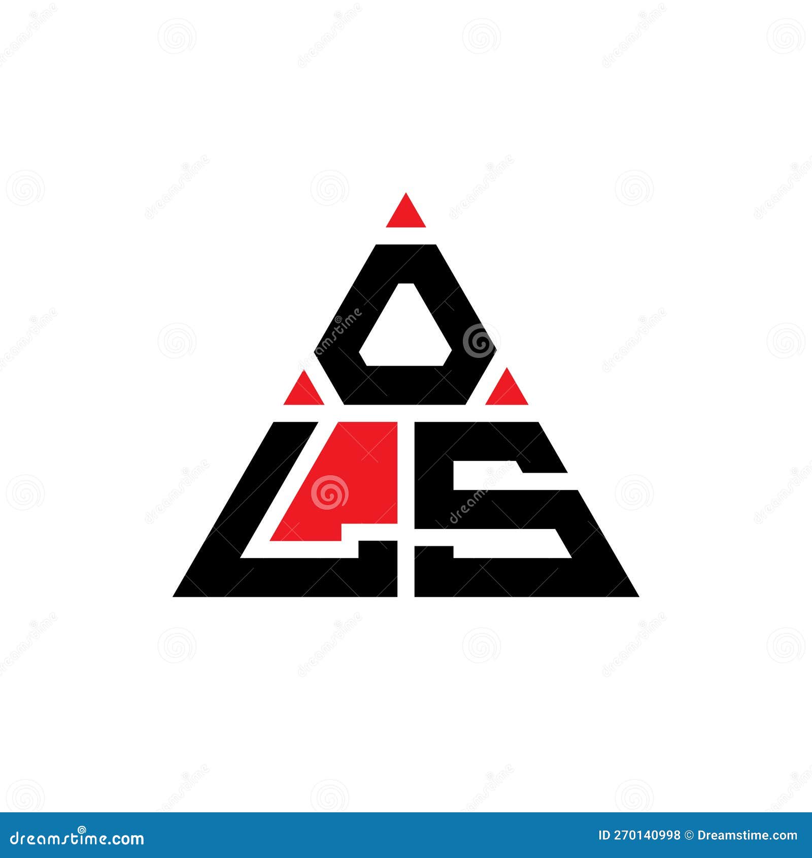 OLS Triangle Letter Logo Design with Triangle Shape. OLS Triangle Logo ...