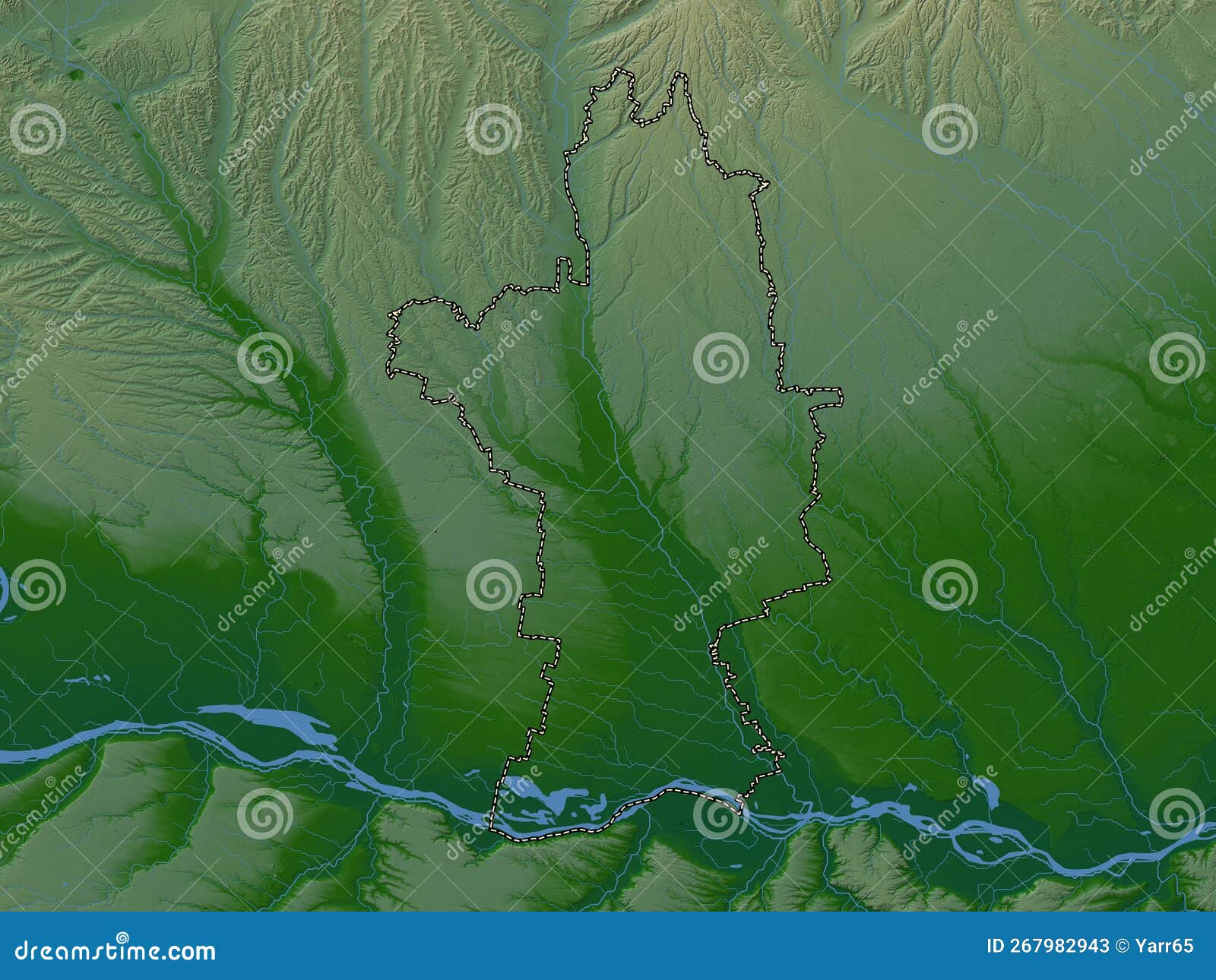 Olt, Romania. Physical. No Legend Stock Illustration - Illustration of ...