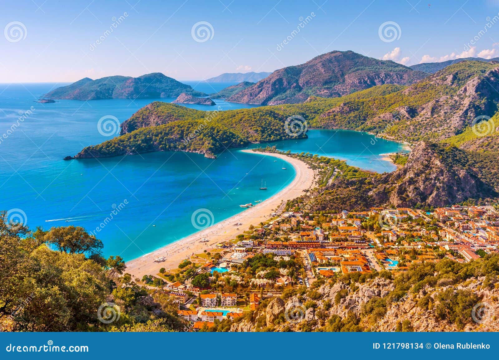 Oludeniz beach, Turkey stock photo. Image of coastline - 121798134