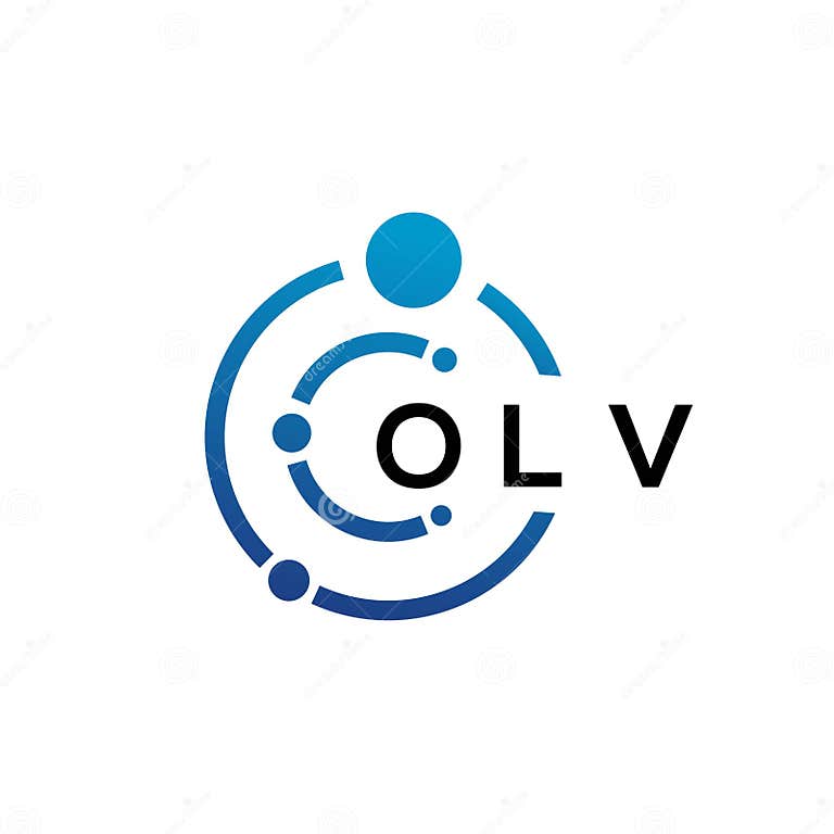 OLV Letter Technology Logo Design on White Background. OLV Creative ...
