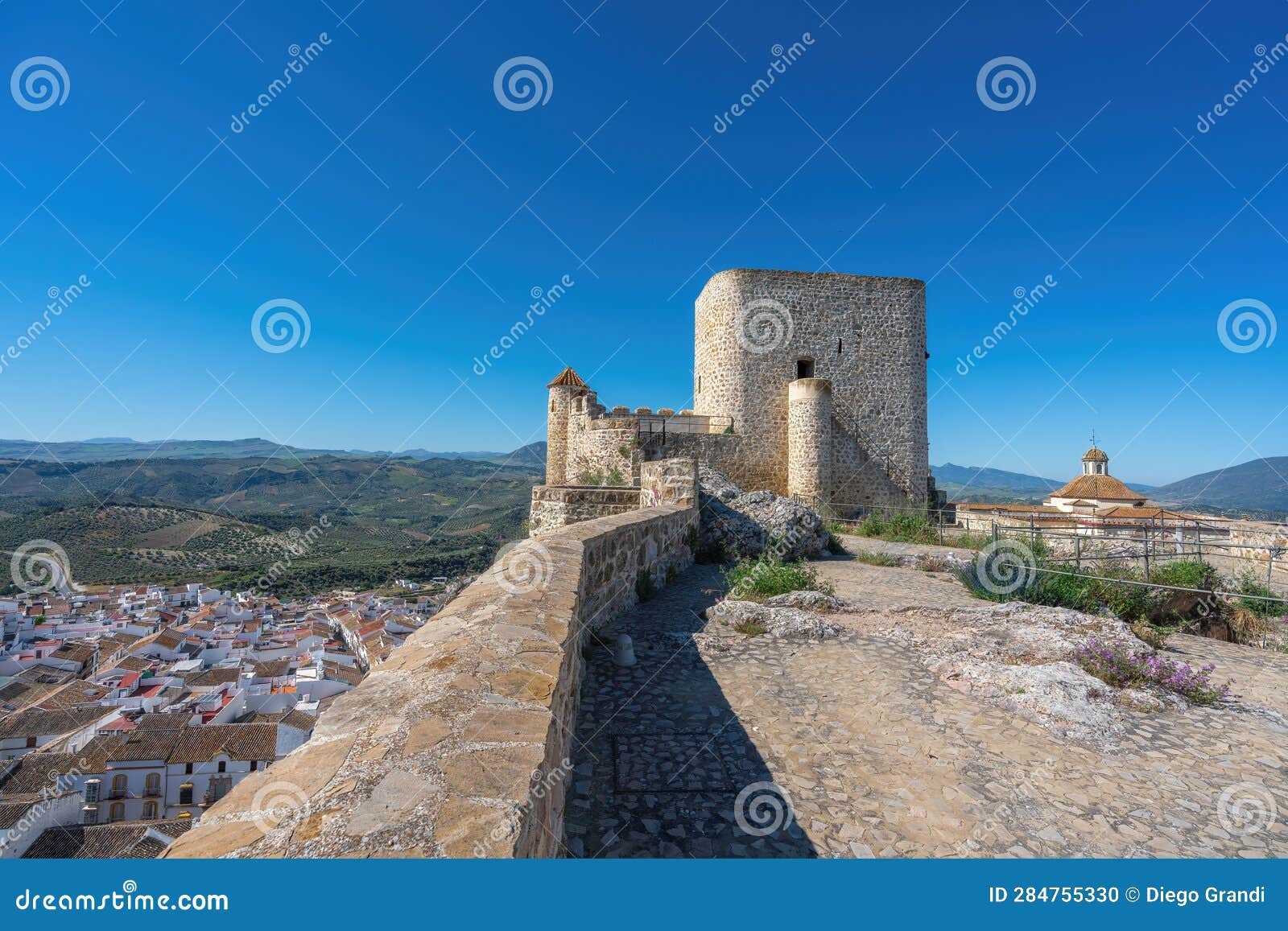Olvera Castle And Parish Of Our Lady Of The Incarnation Royalty-Free ...