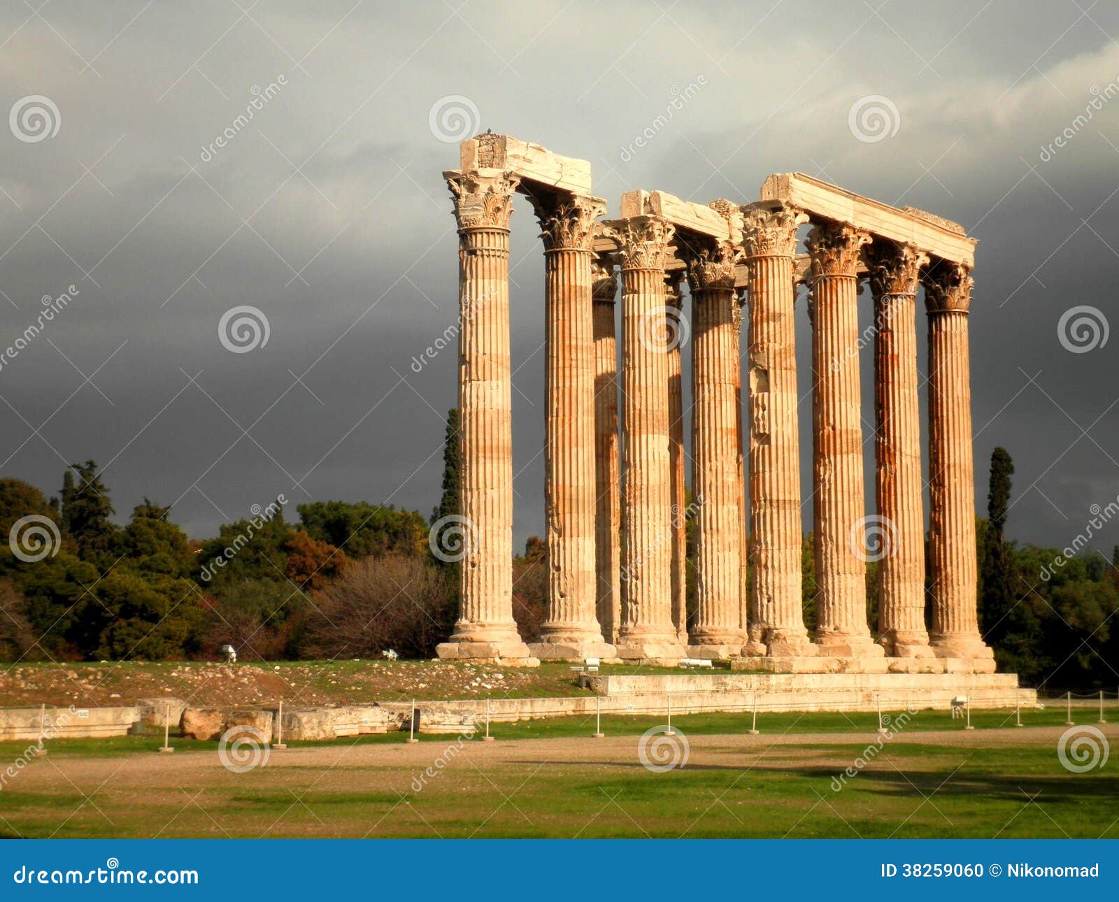 Olympian Zeus Temple stock photo. Image of zeus, archeological - 38259060