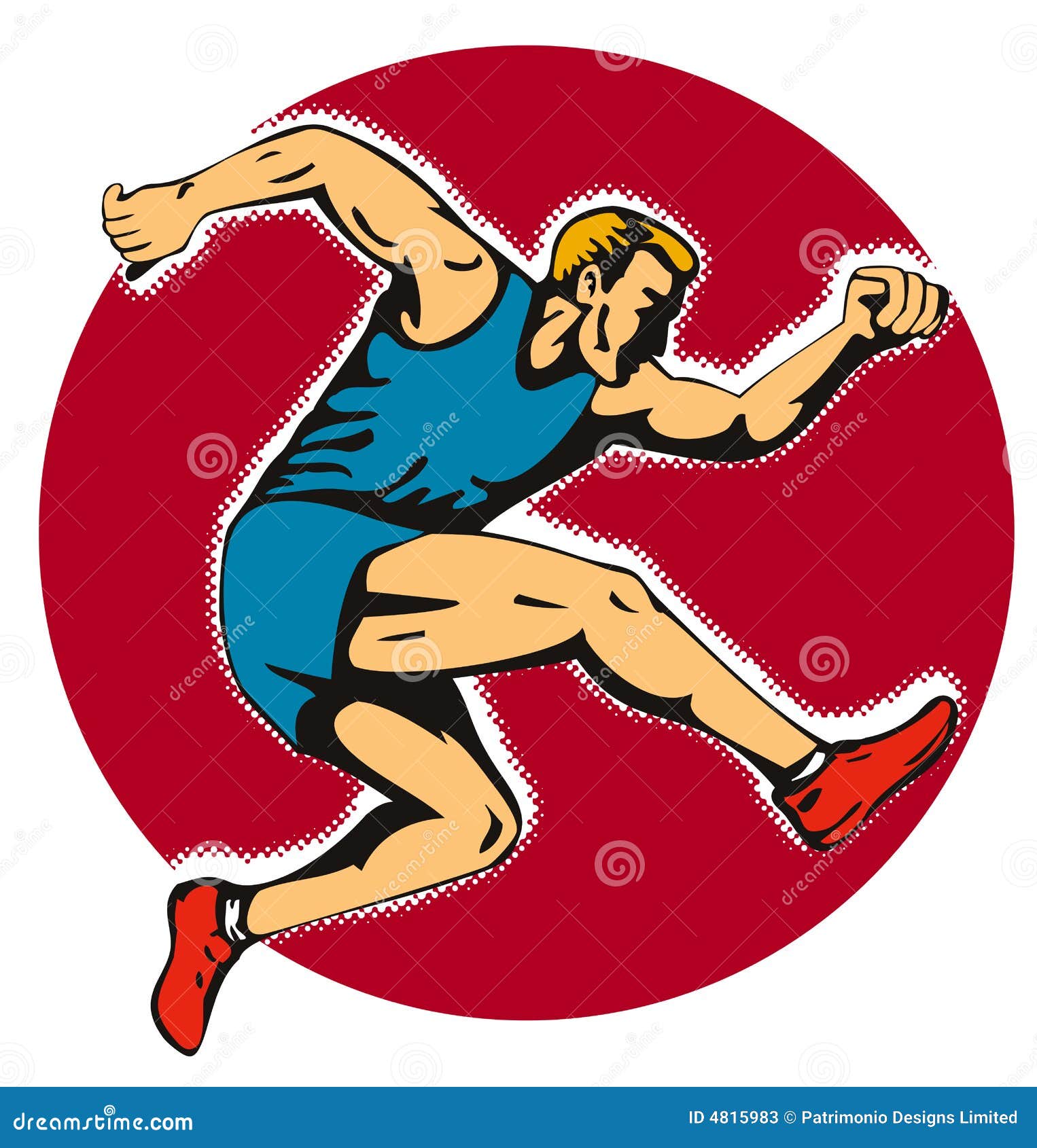 Olympic Athlete Jumping Side Stock Vector - Illustration of speed, fast ...