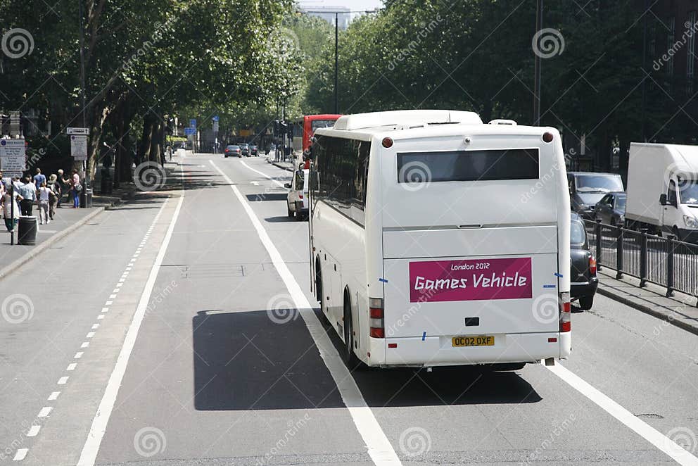 Olympic athletes bus editorial stock photo. Image of preparation - 26132093